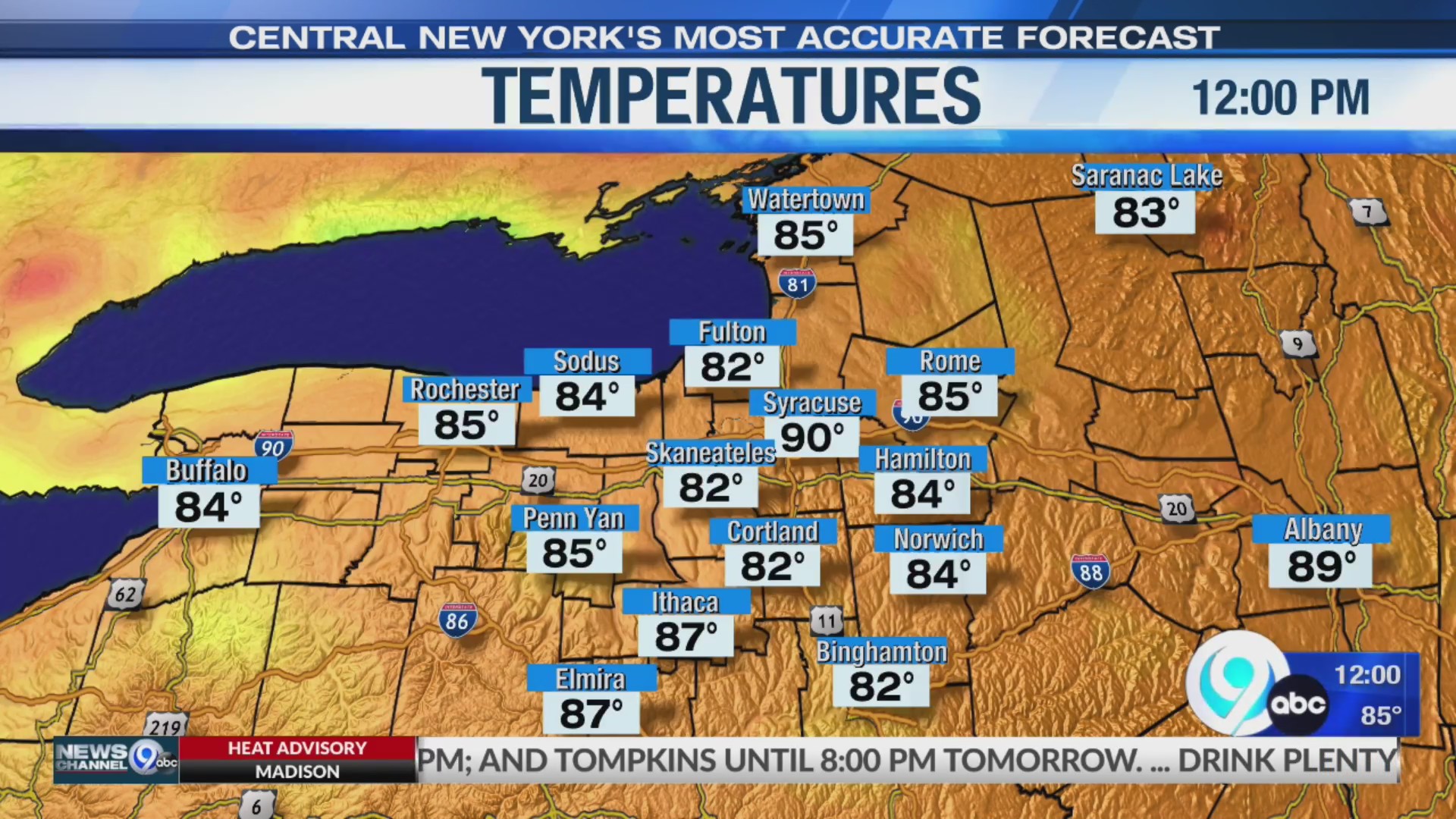 Storm team forecast Noon Thursday – WSYR