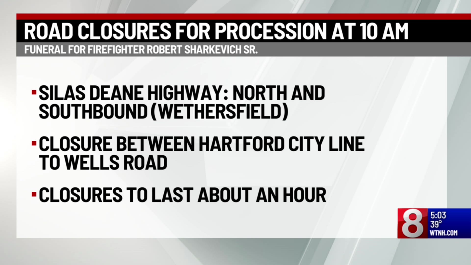 Procession for fallen Wethersfield firefighter on Monday – WTNH.com