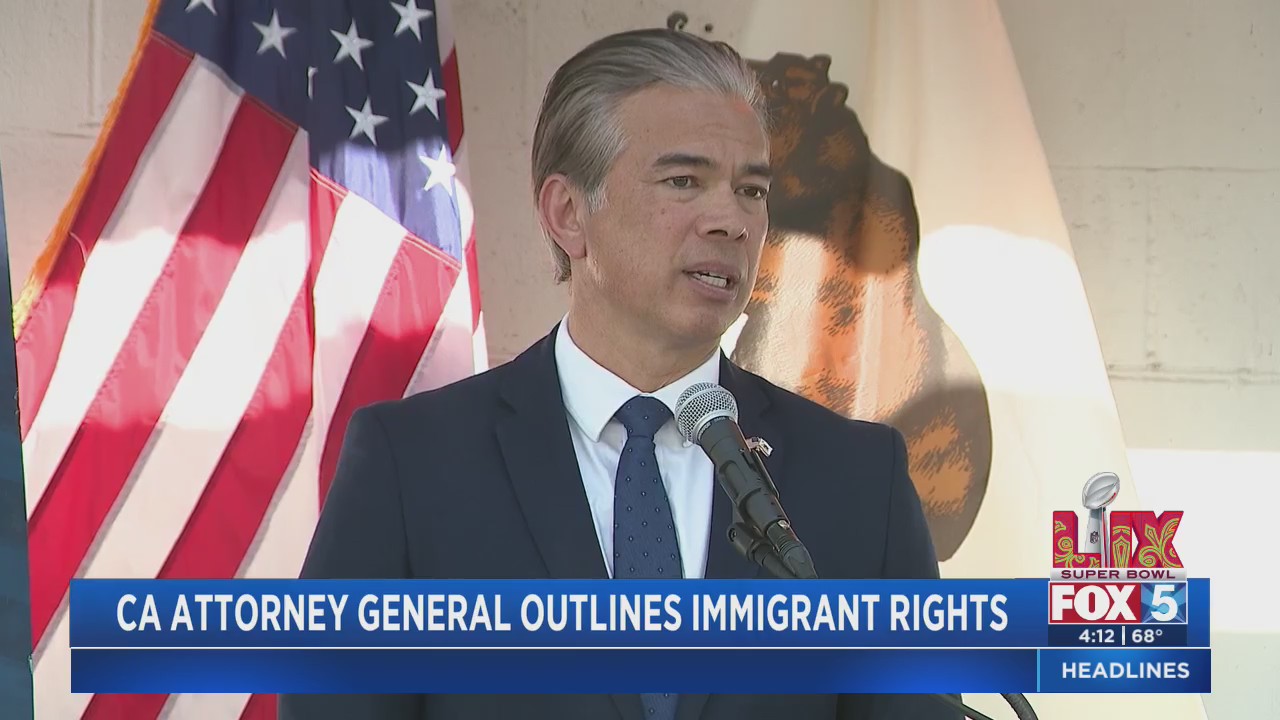 California Attorney General Rob Bonta outlines immigrant rights – FOX 5 ...