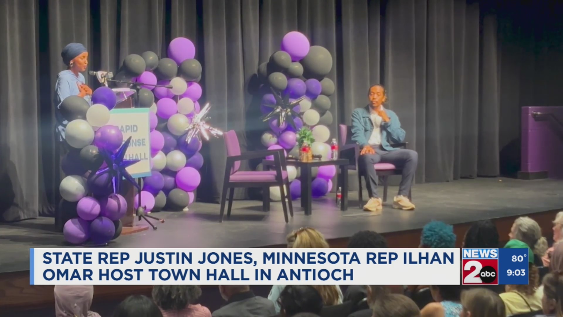 State Rep. Justin Jones, US Rep. Ilhan Omar host town hall in Antioch ...