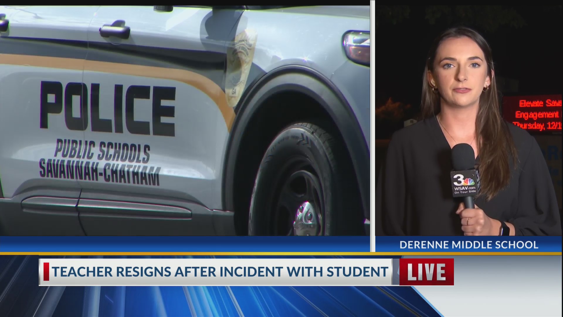 DeRenne Middle School teacher resigns after incident with student – WSAV-TV