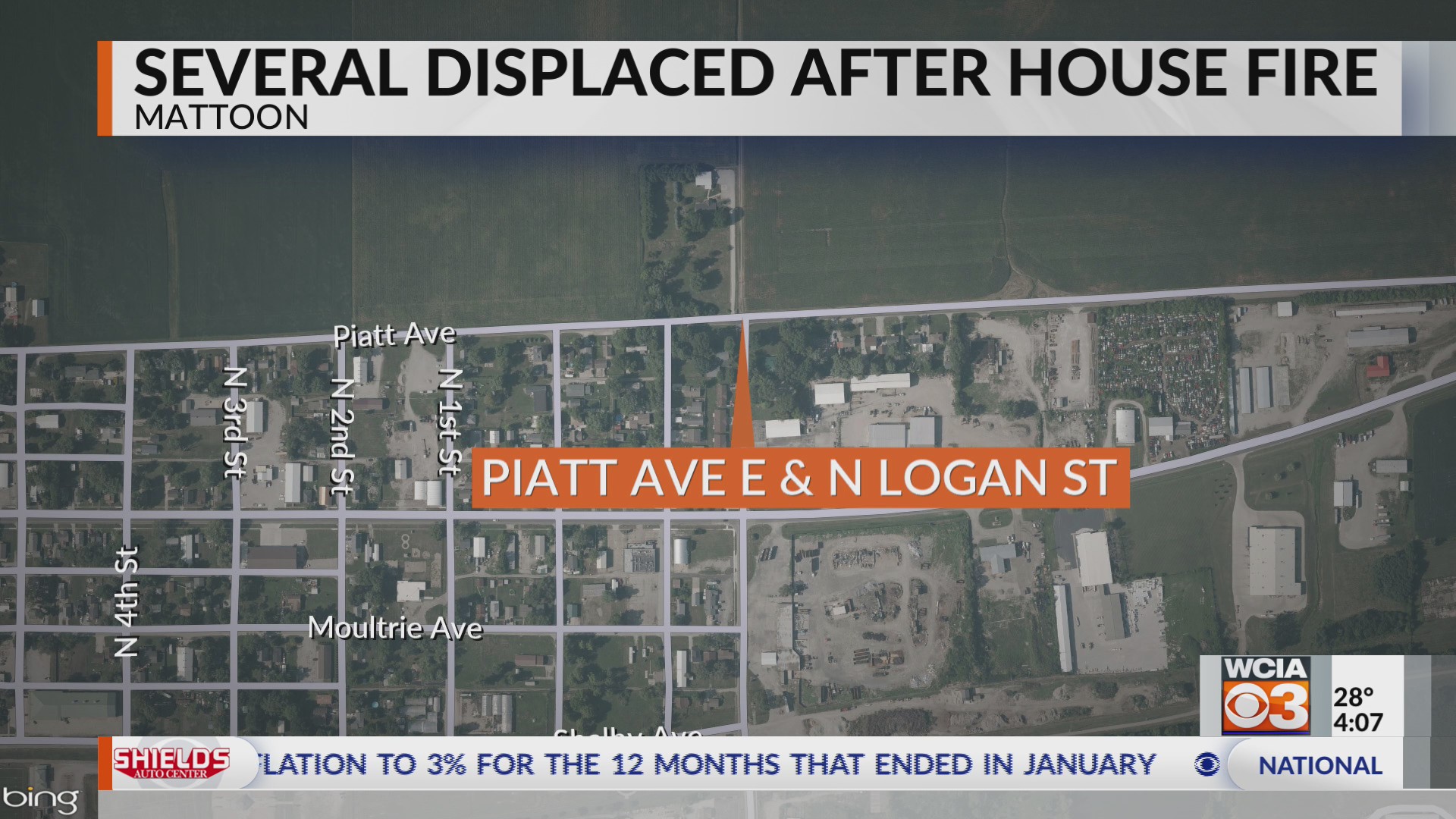 Three displaced by late night Mattoon house fire – WCIA.com