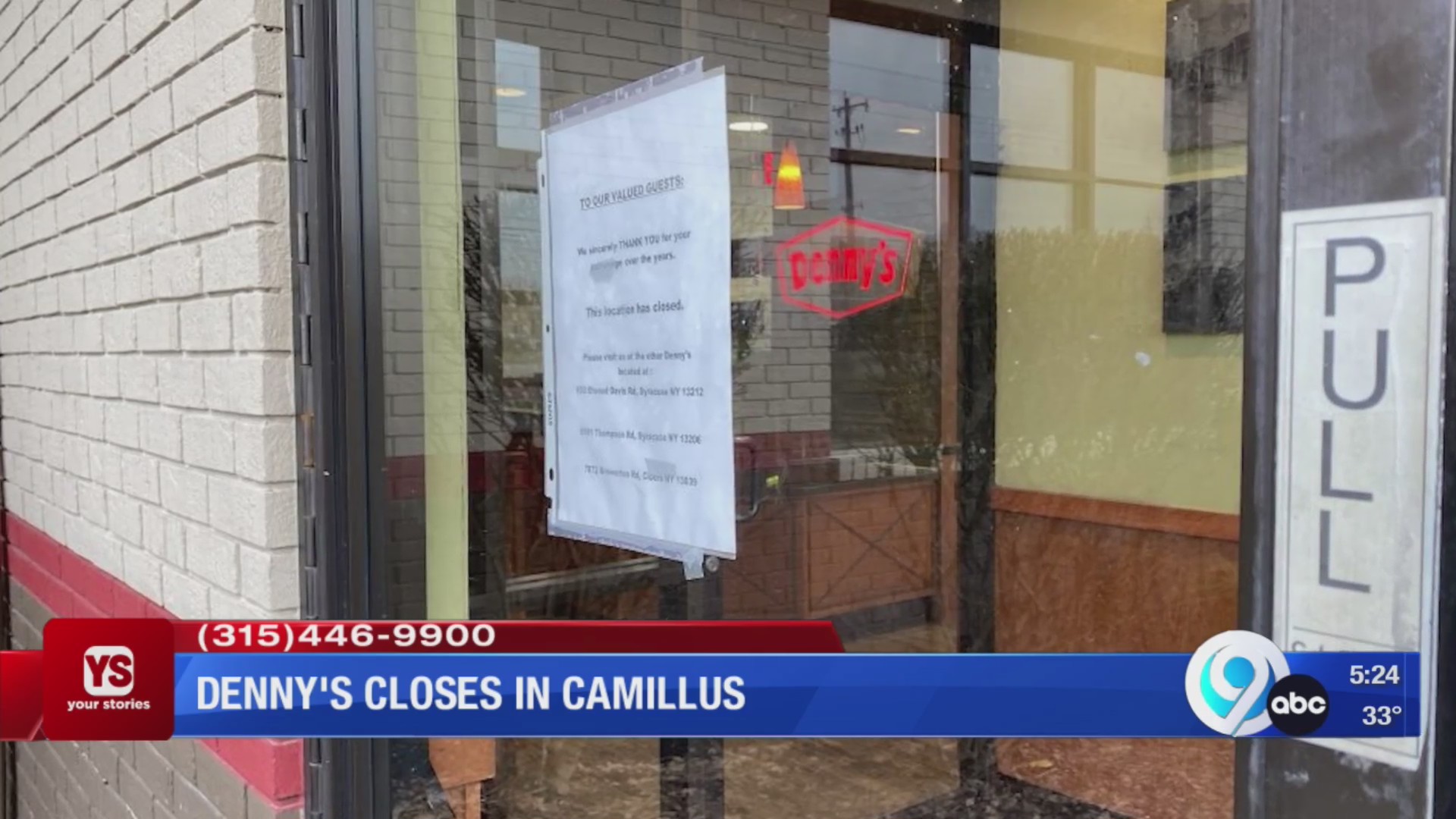 Denny’s closes restaurant in Camillus – WSYR