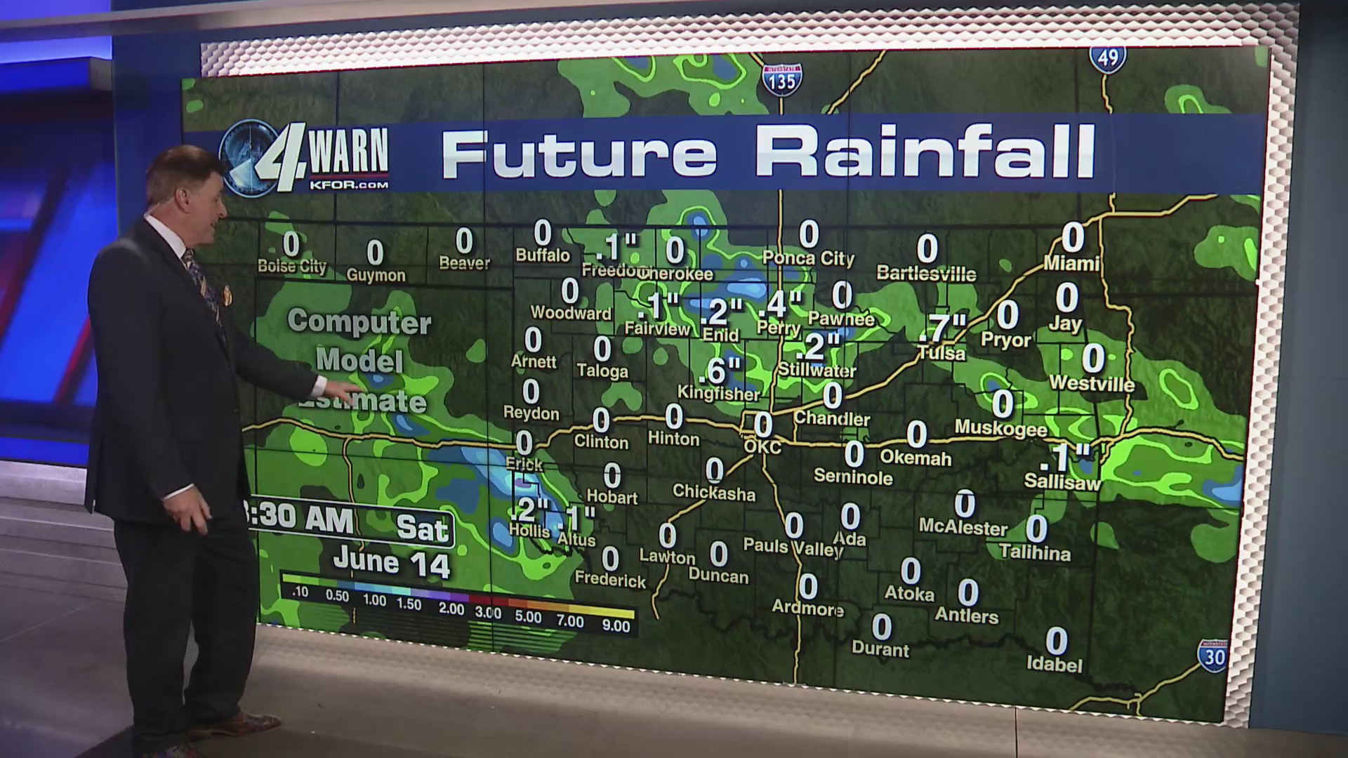 Mike Morgan with a look at our Oklahoma weekend and who may see storms ...