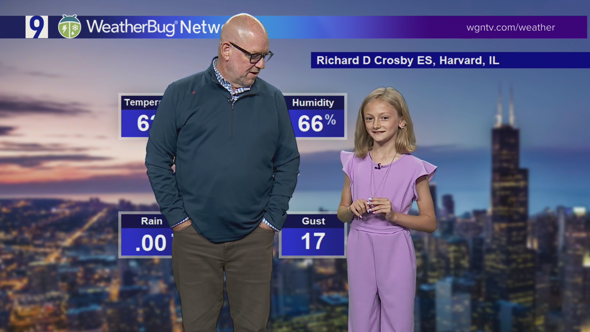 2nd grader reports Friday’s weather forecast – WGN-TV