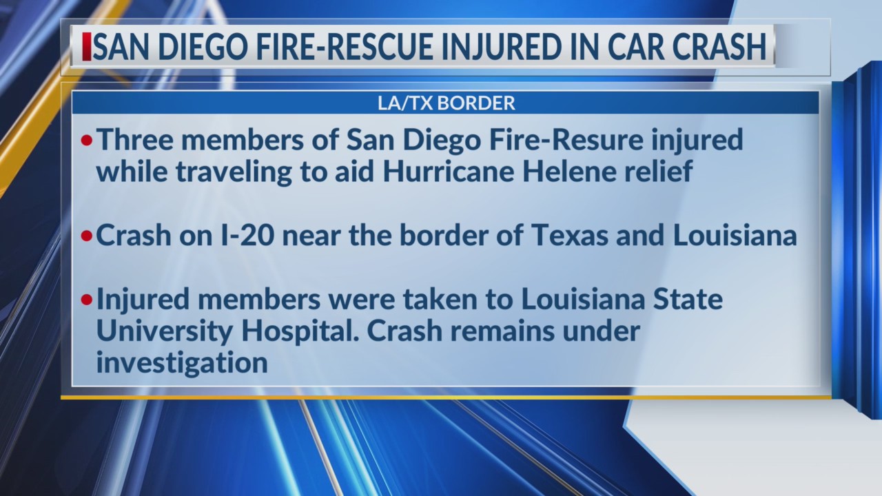 Fire crew crash in East Texas en route to help Hurricane Helene victims ...
