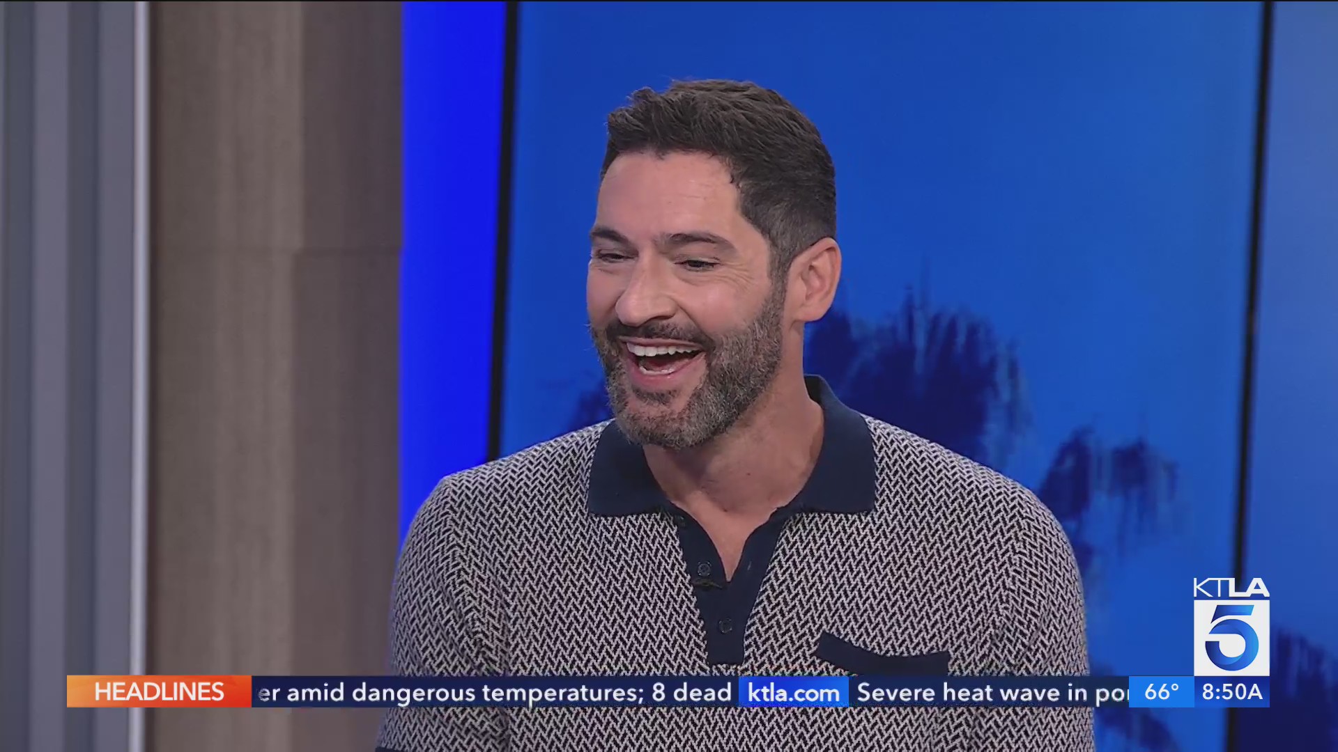 Tom Ellis explains how he created the voice for Godcat in ‘Exploding ...