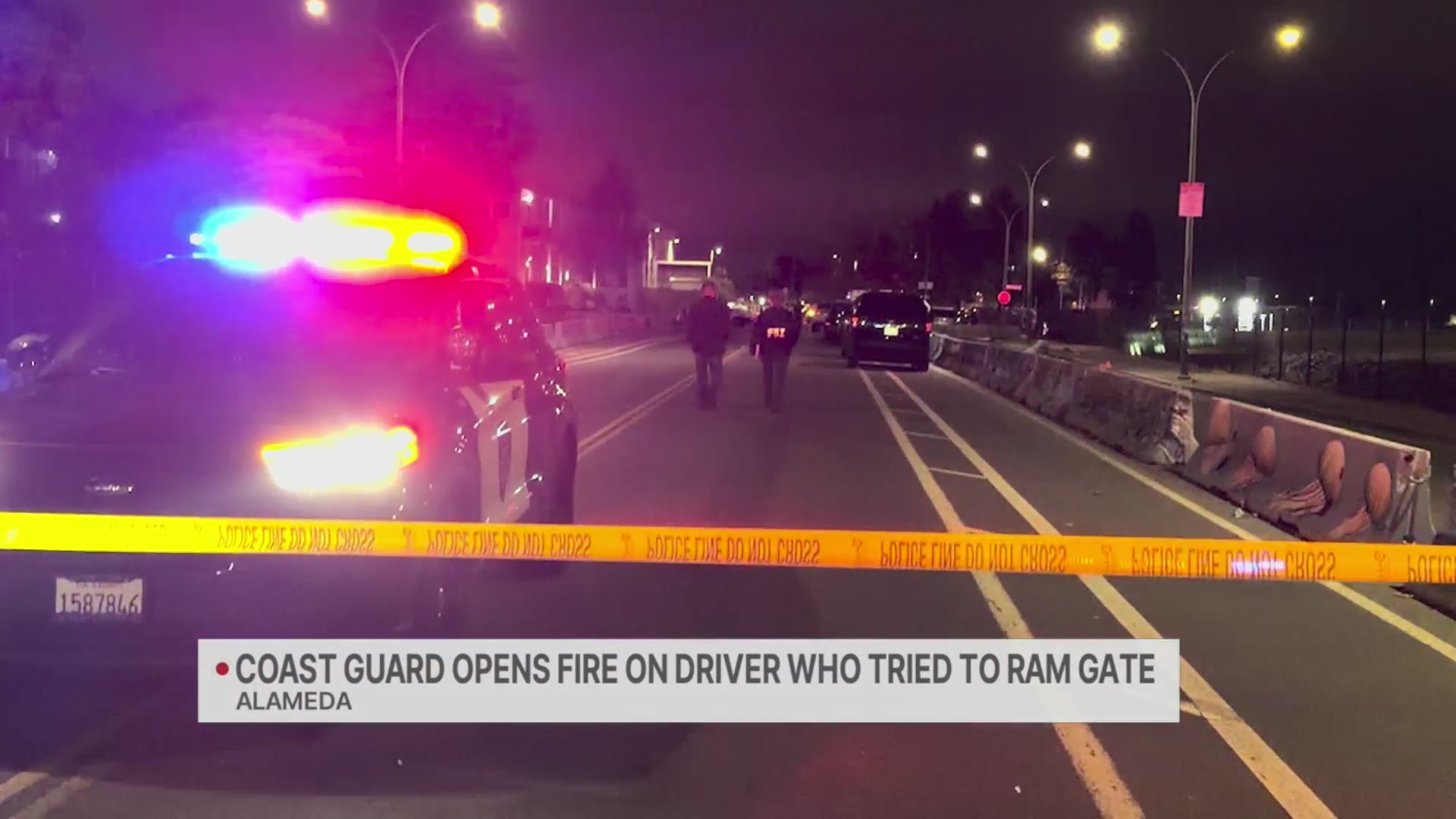 Coast Guard opens fire on driver who tried to ram gate – KRON4