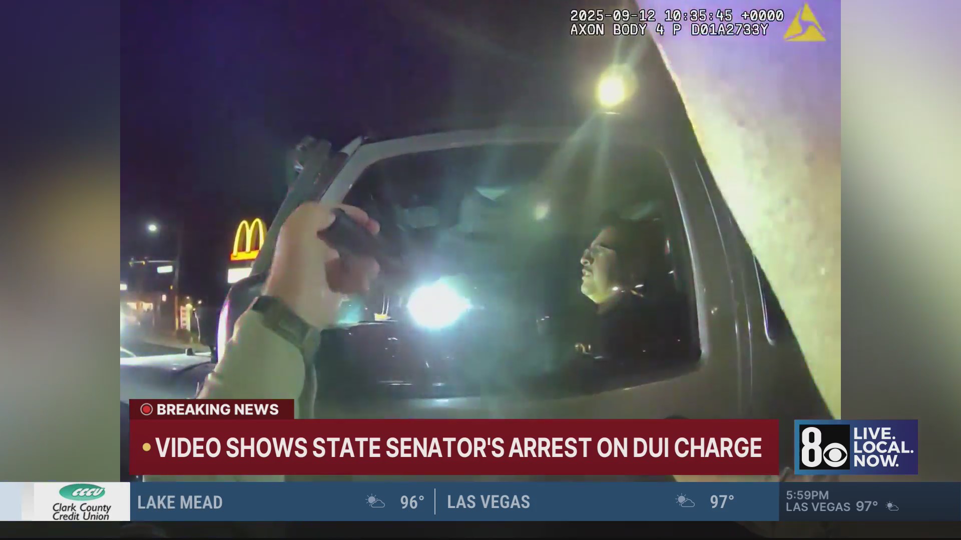 Las Vegas police video shows Nevada state senator’s arrest on DUI ...