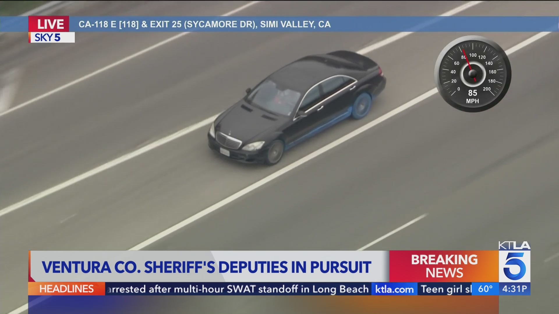 Ventura County deputies pursue theft suspects in high-speed chase – KTLA
