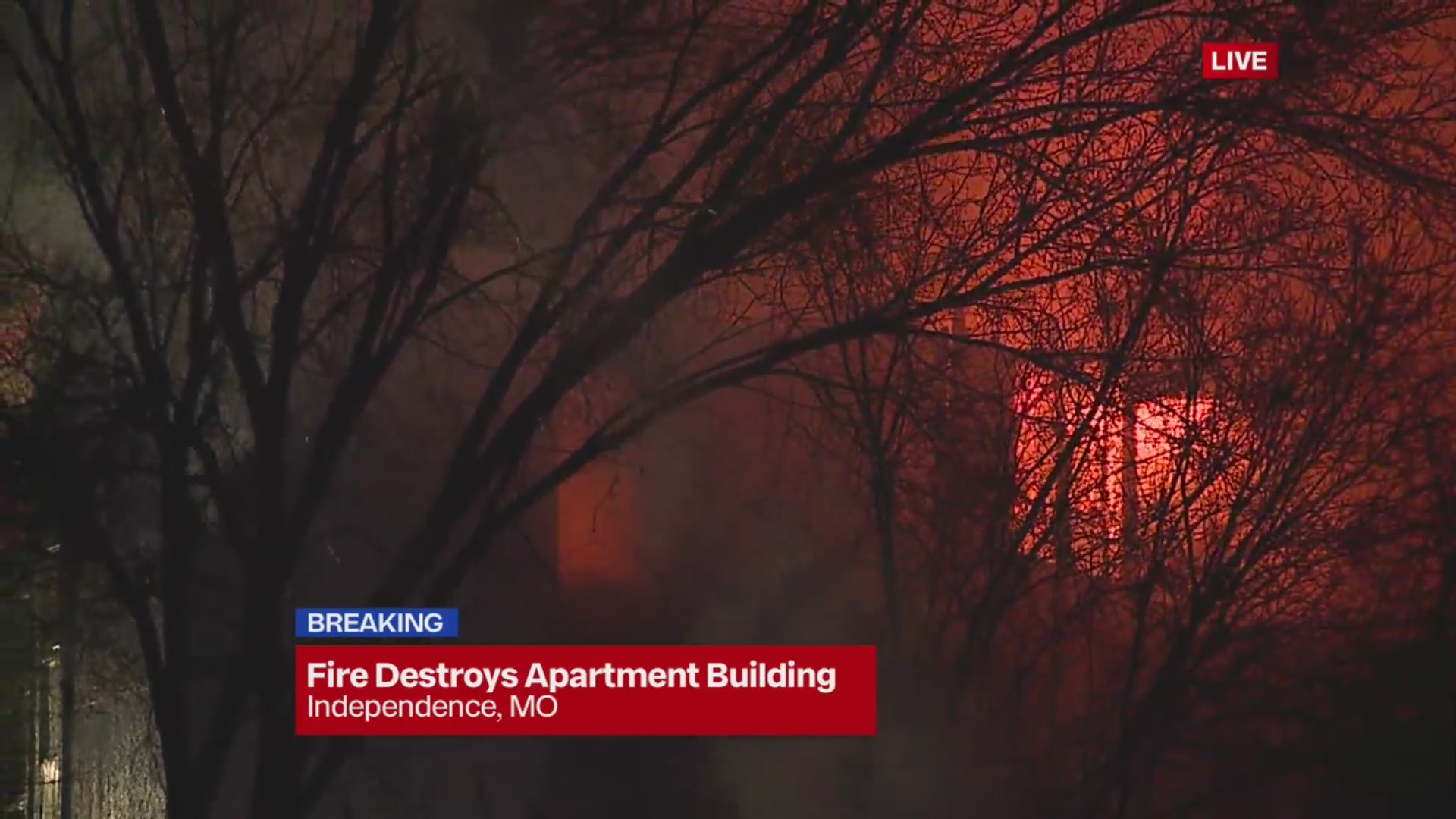 Massive fire destorys Independence apartment building – FOX 4 Kansas ...