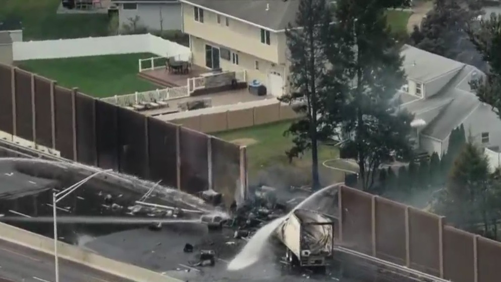 Truck Driver Killed In Fiery Route 3 Crash Officials Pix11