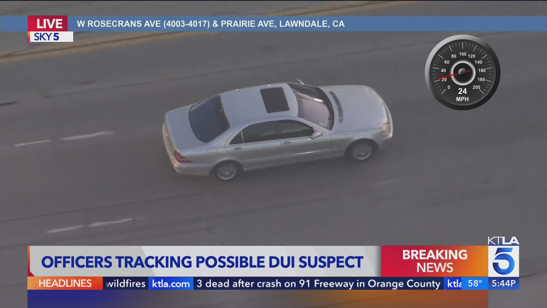 Police pursue possible DUI suspect in L.A. County – KTLA