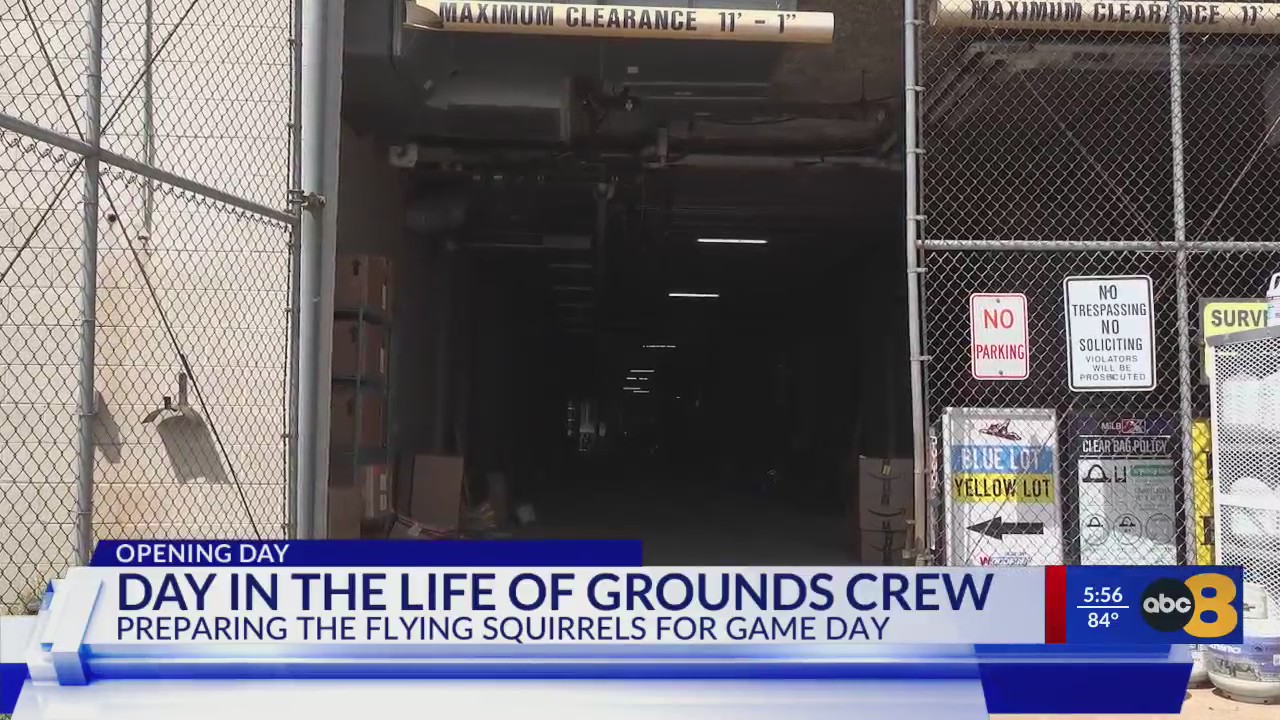 Preparing for game day with the Flying Squirrels grounds crew – WRIC ...