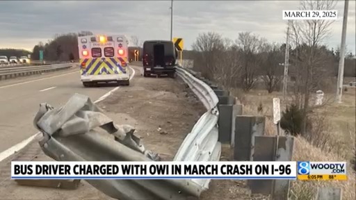 Bus driver charged with OWI in March crash on I-96 – WOODTV.com