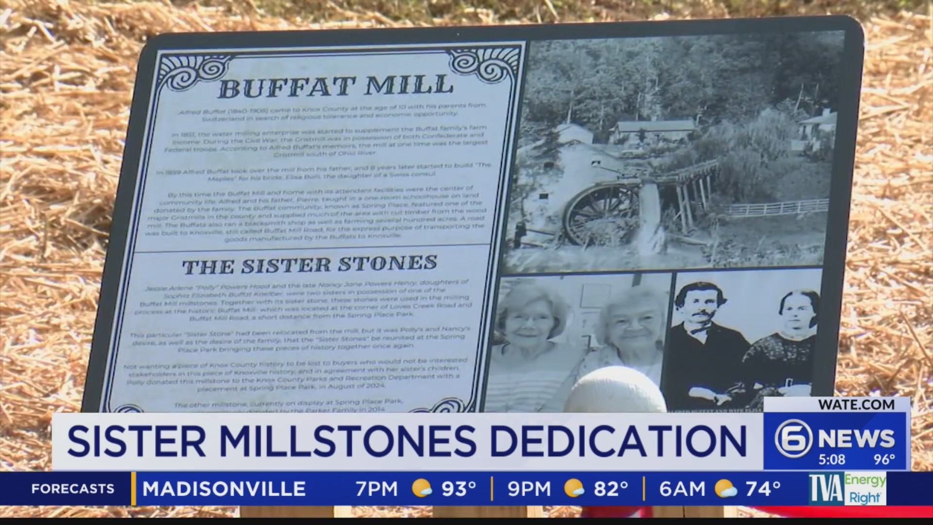 Buffat Mill ‘Sister Stones’ reunited at Spring Place Park – WATE 6 On ...