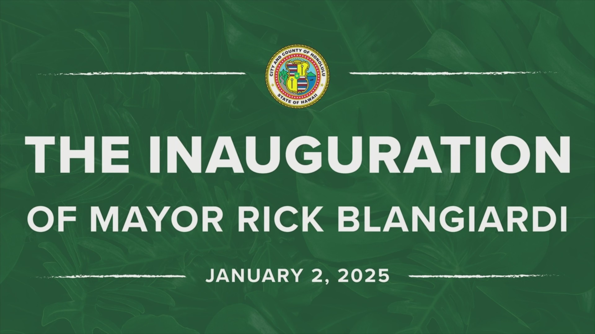 Honolulu Mayor Rick Blangiardi’s inaugurated for second term – KHON2