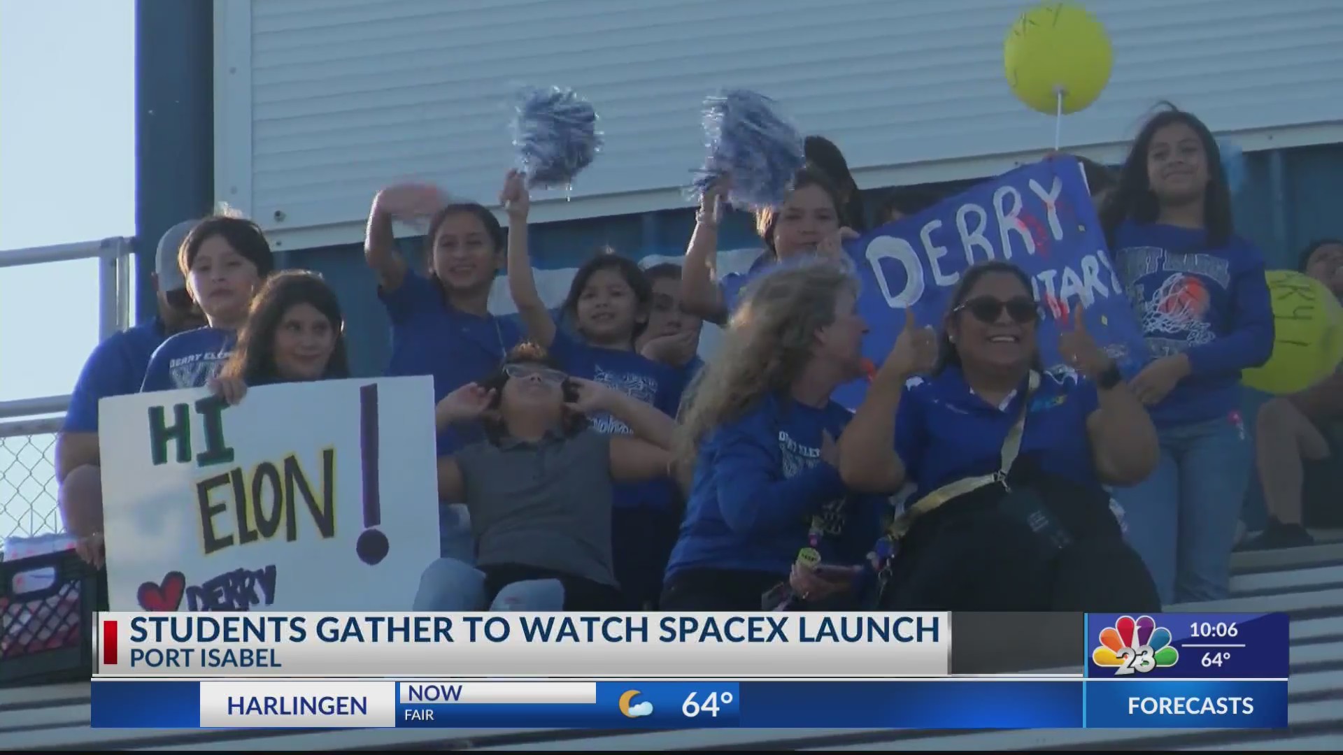 Port Isabel students gather to watch SpaceX launch – KVEO-TV