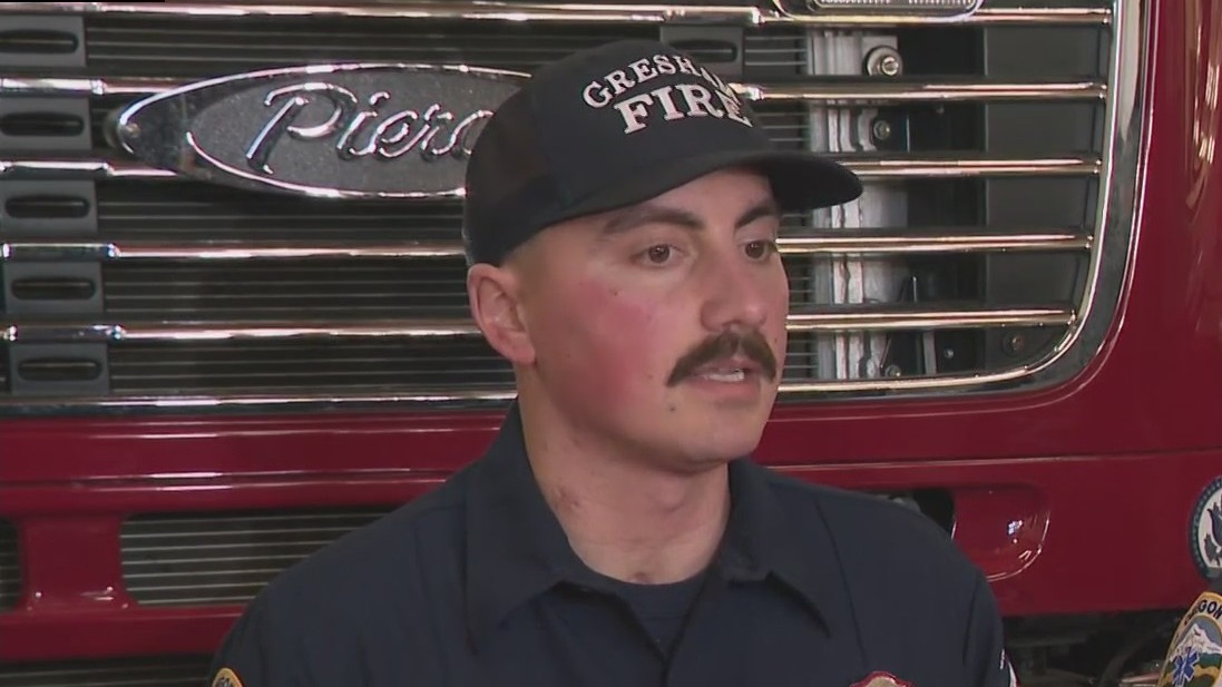 Gresham firefighter recounts experience after suffering severe burns in ...