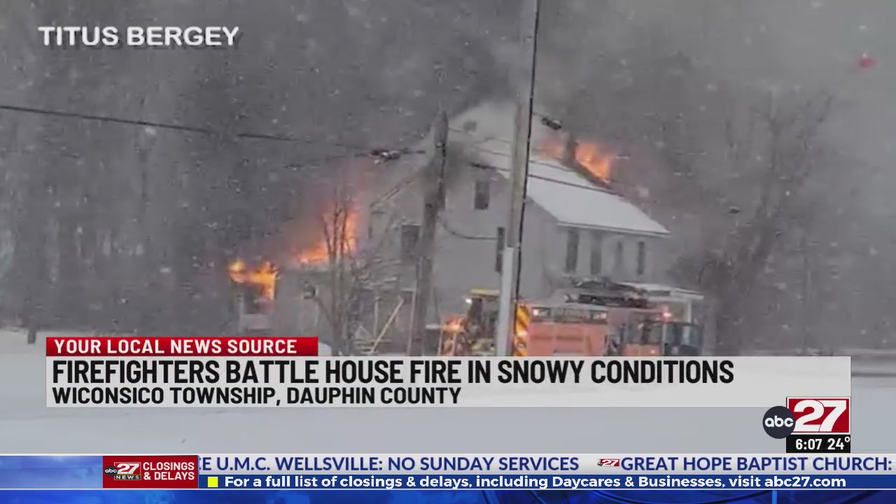 Firefighters battle house fire, snowy conditions in Wiconisco Township ...