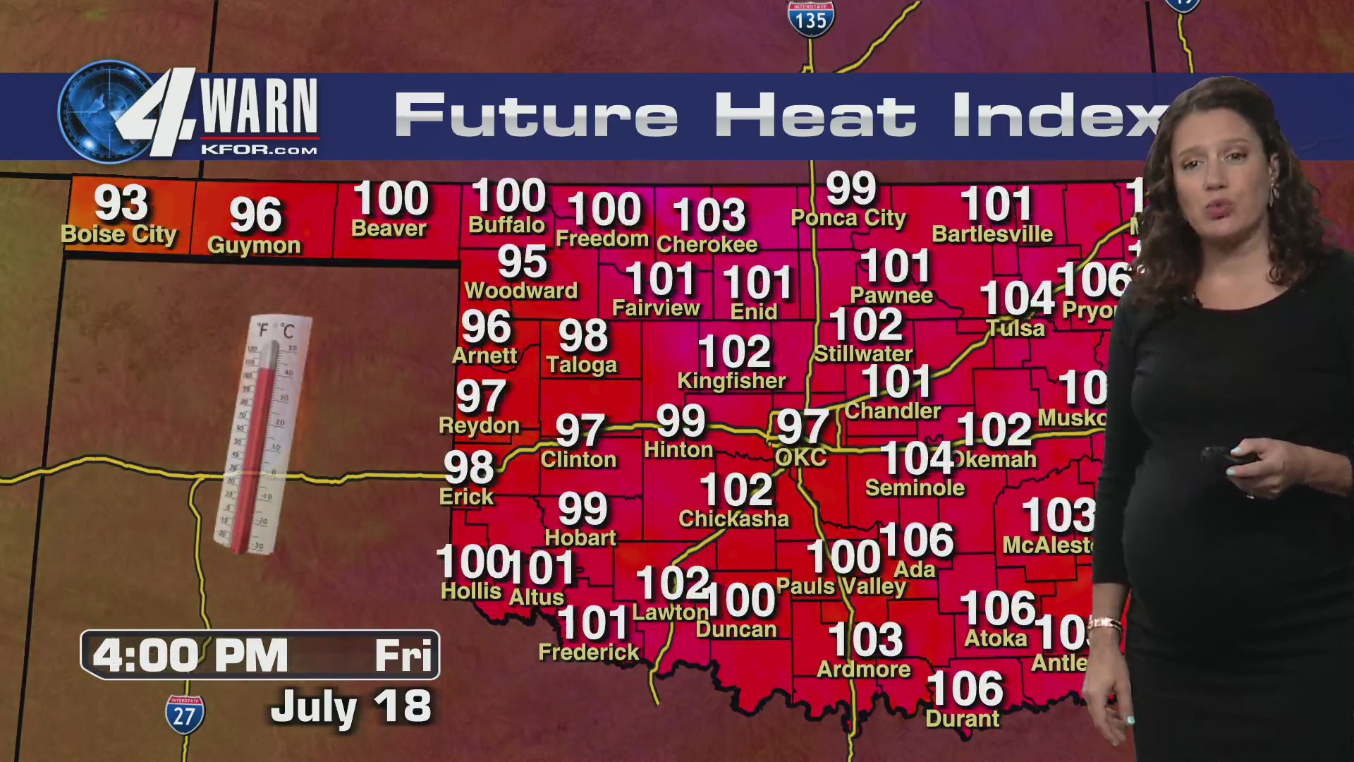 Emily Sutton talks about today’s storm chances and the hot stretch ...