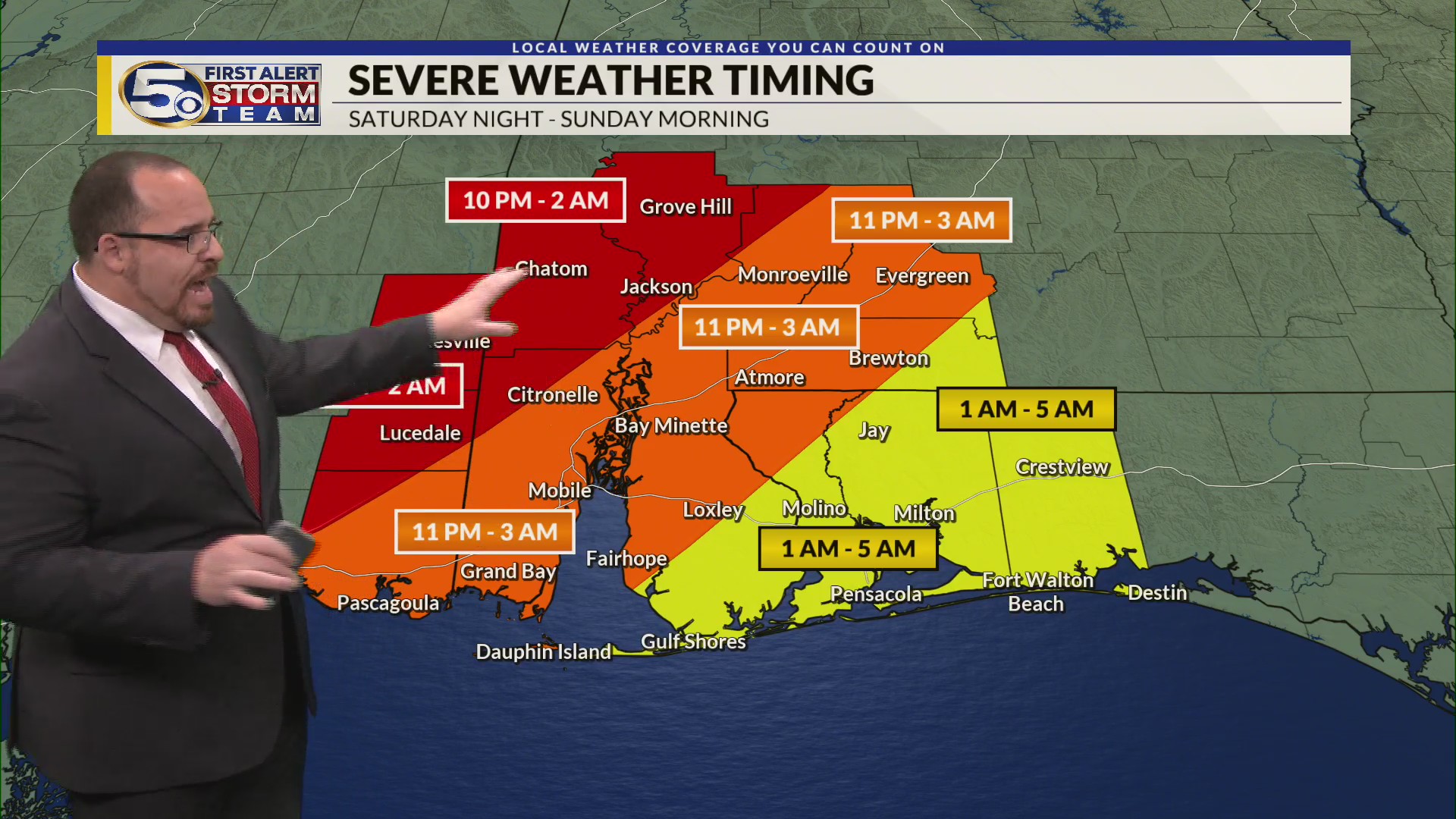 Saturday Night Weather Forecast – WKRG News 5