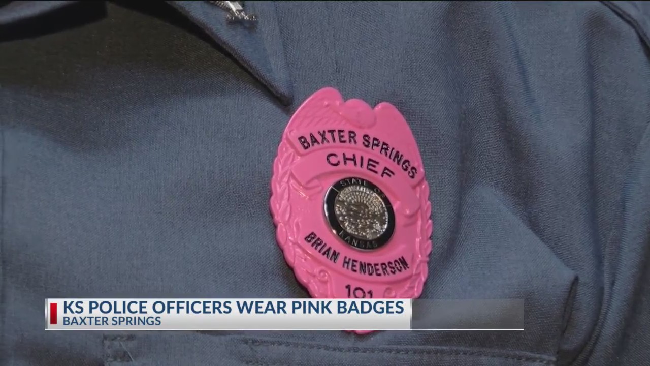 Kansas police officers wear pink badges – KSNT 27 News
