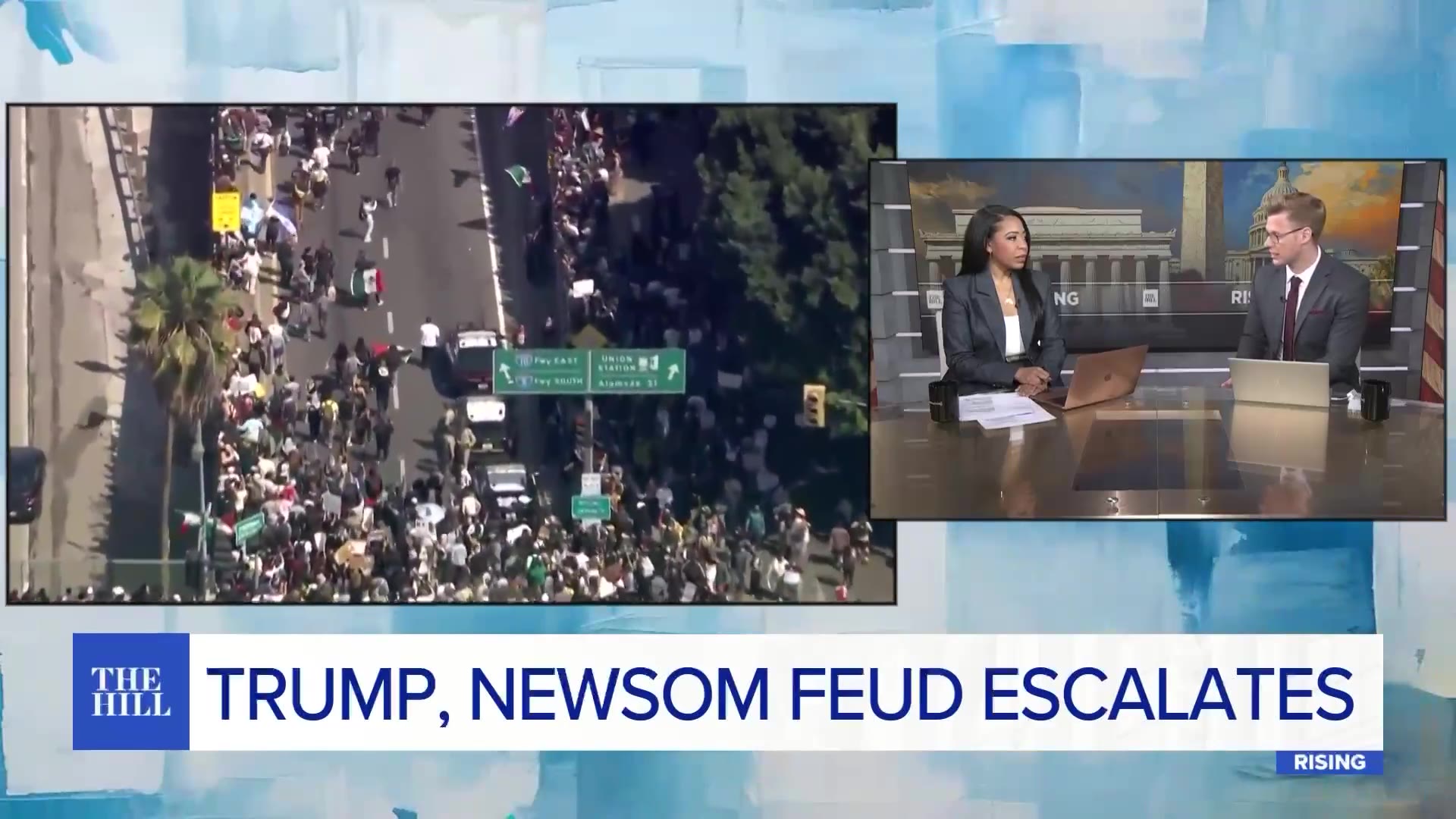 Trump, Newsom feud escalates after POTUS supports his arrest | RISING ...