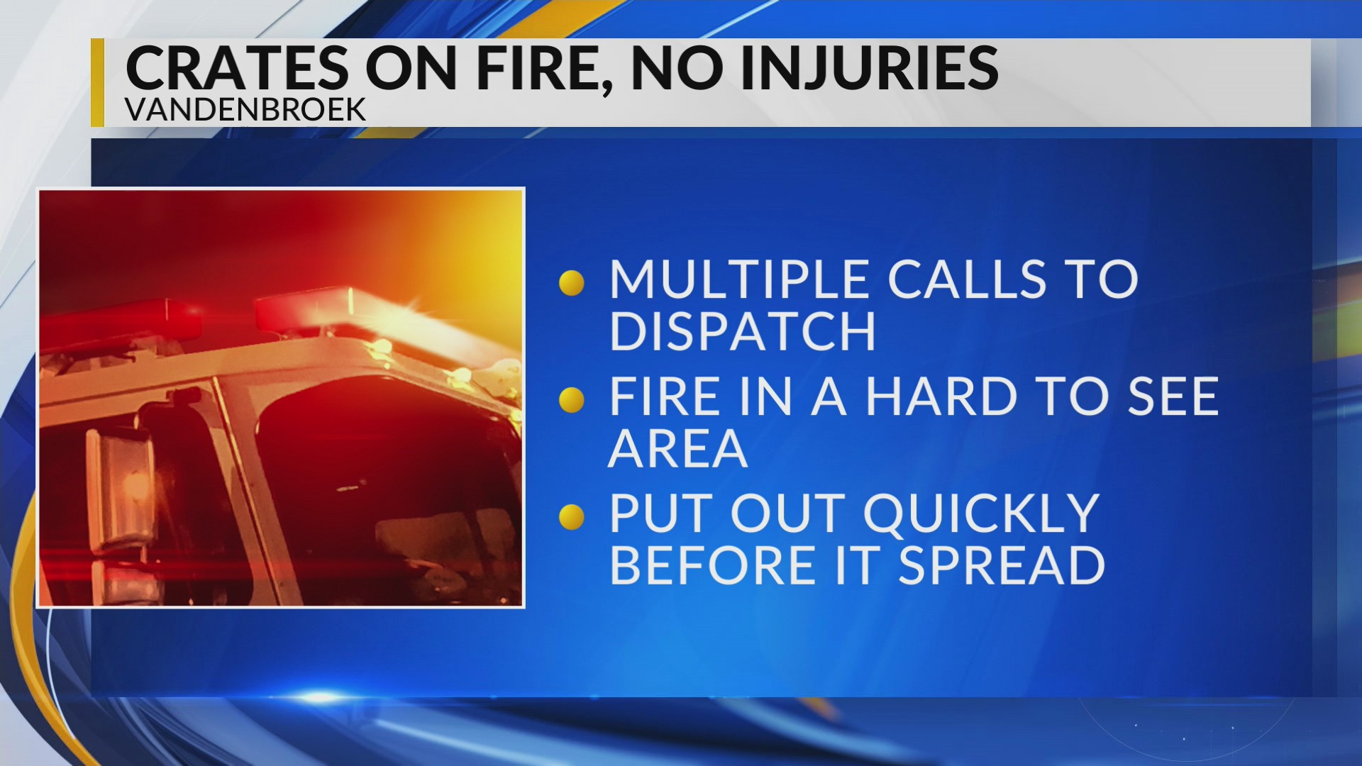 Crews put out metal crate fire after multiple callers report structure ...