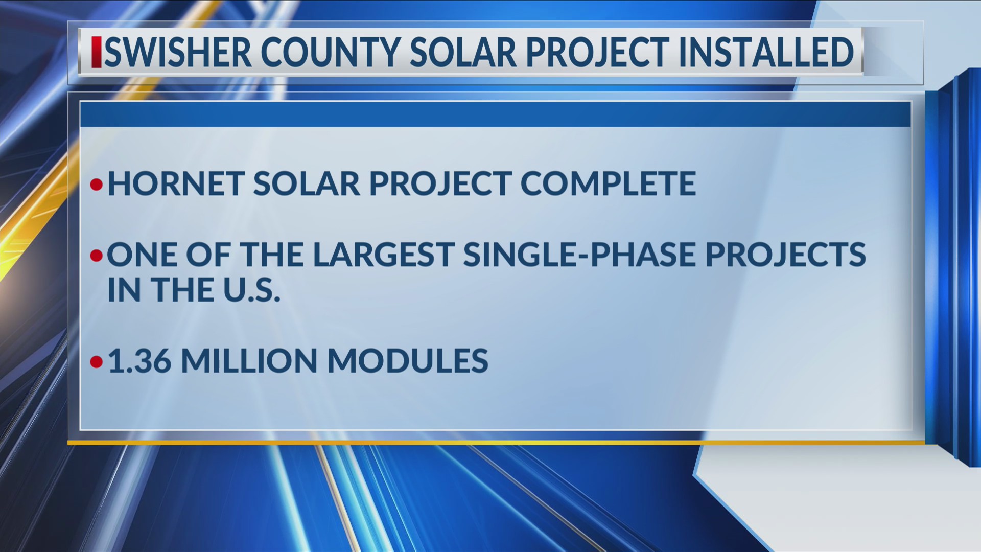 Hornet Solar project installs final module in Swisher County – KAMR ...