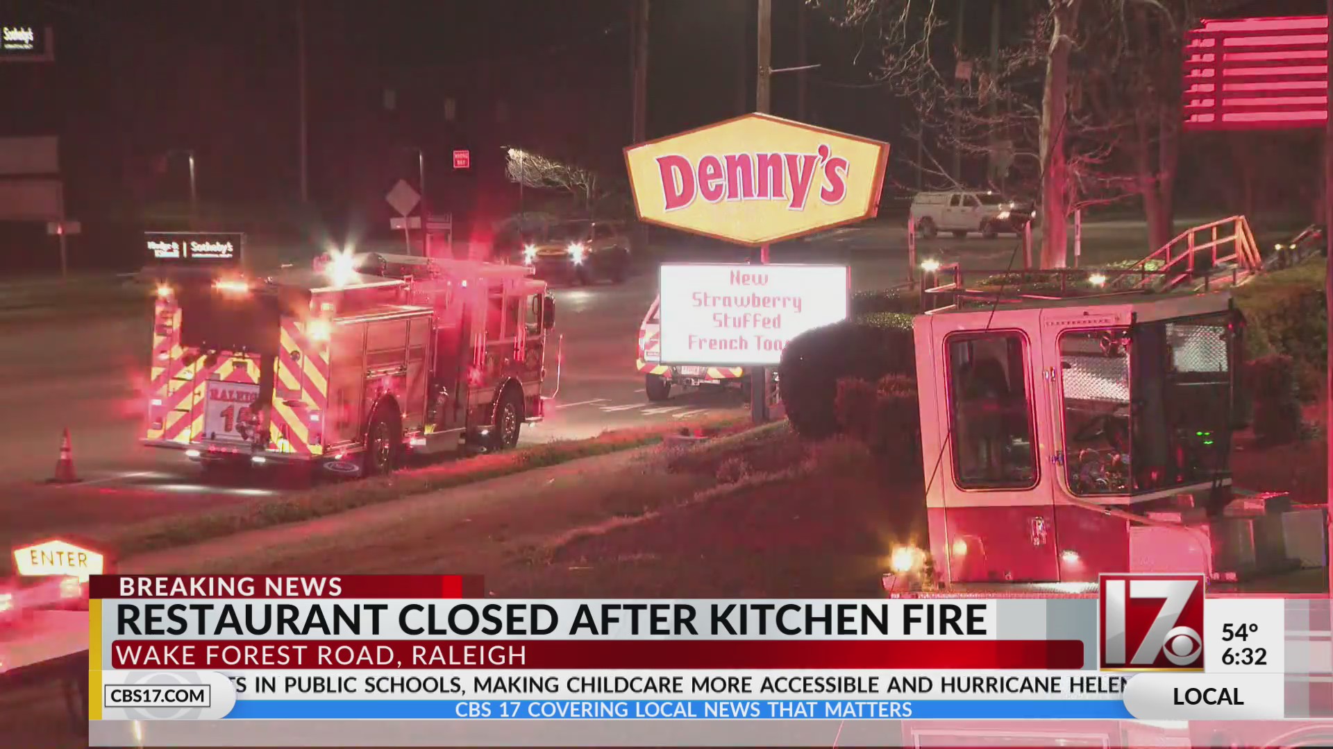 Restaurant closed after kitchen fire at Denny’s in Raleigh – CBS17.com