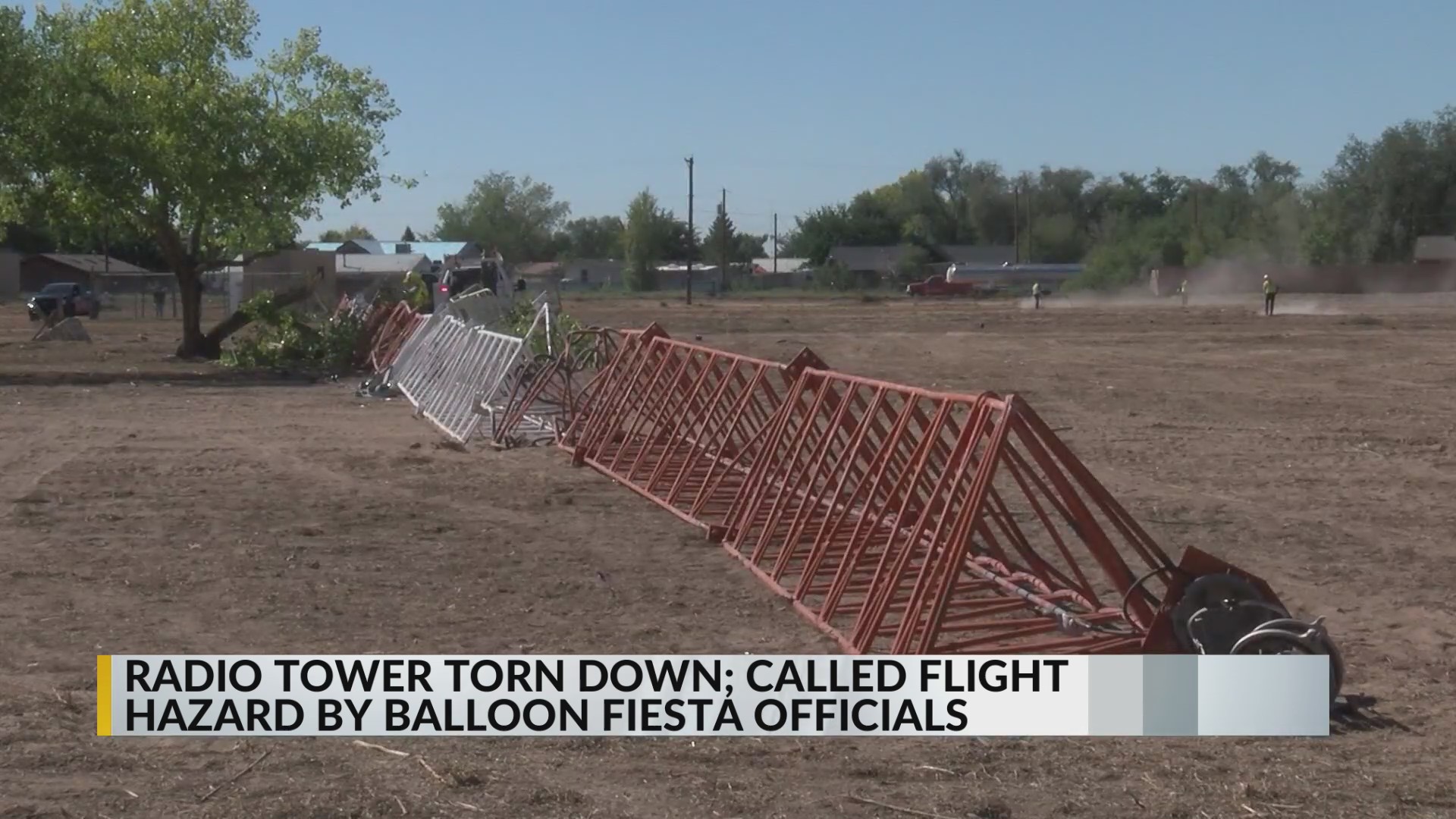 Radio tower near Balloon Fiesta Park torn down – KRQE NEWS 13 ...