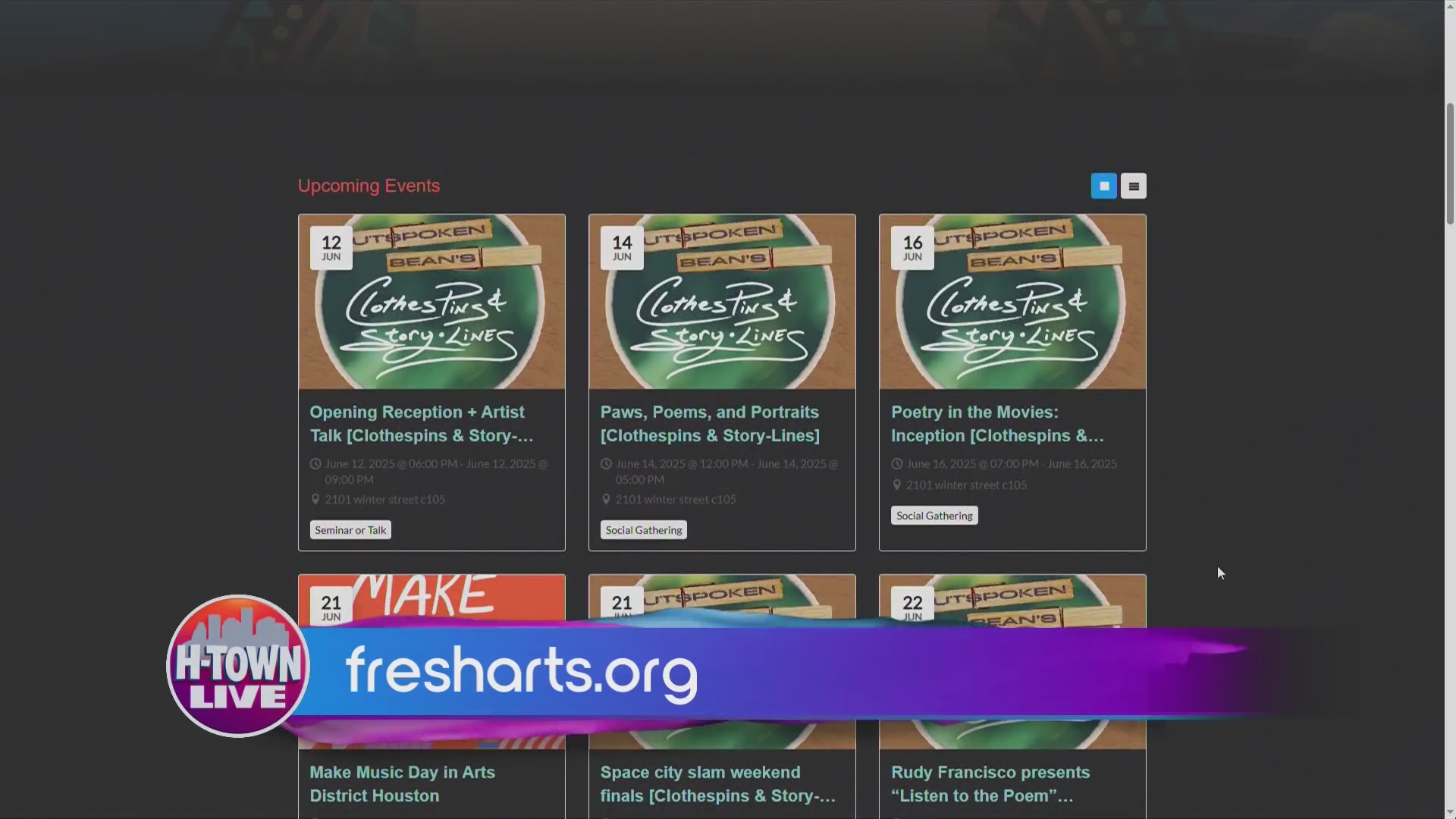 H-TOWN LIVE – “Outspoken Bean” for 2025 Space Taking Artist Residency ...