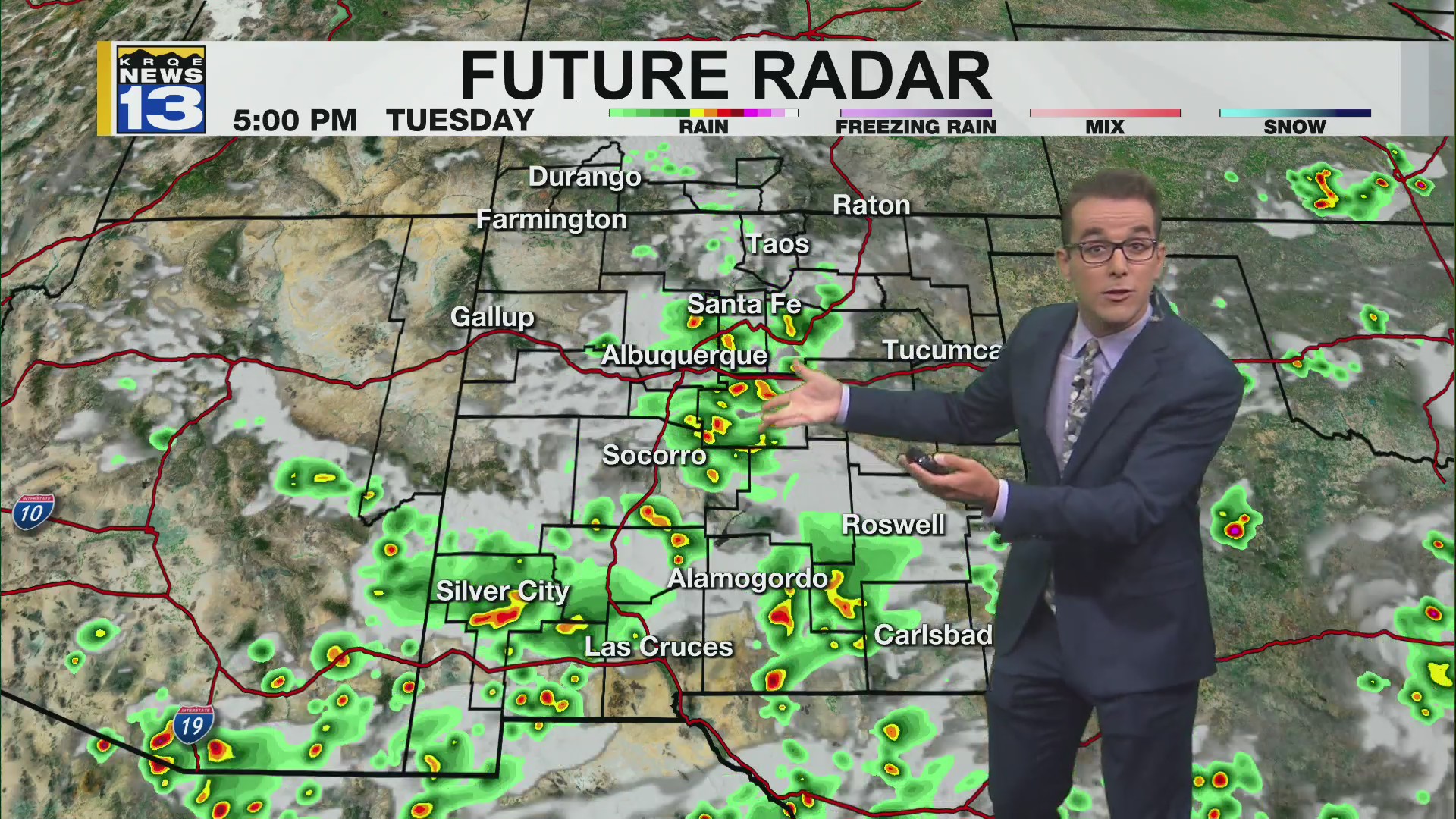 Cool front in Eastern New Mexico & more rainfall – KRQE NEWS 13 ...