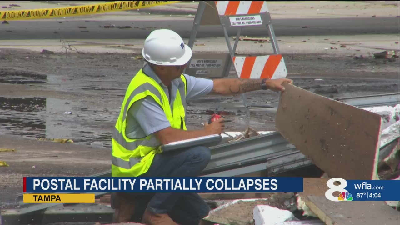 U.S. Post Office Distribution Center shut down after partial collapse ...