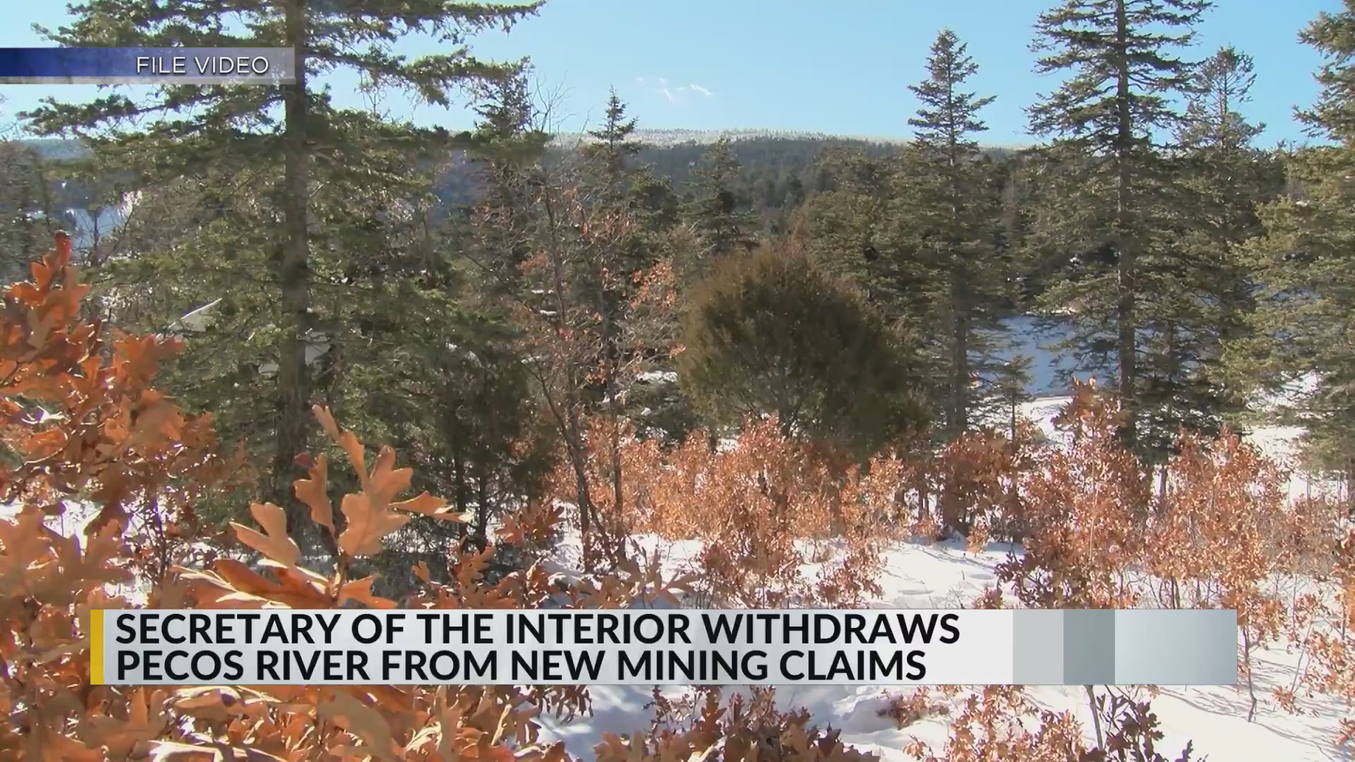 Secretary of the Interior temporarily withdraws Pecos watershed from ...