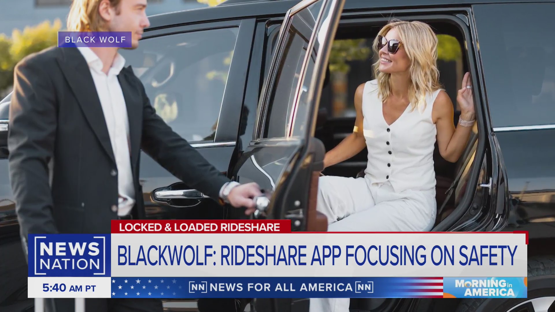 BlackWolf ride-hailing app featuring armed drivers expands across US | Morning in America ...