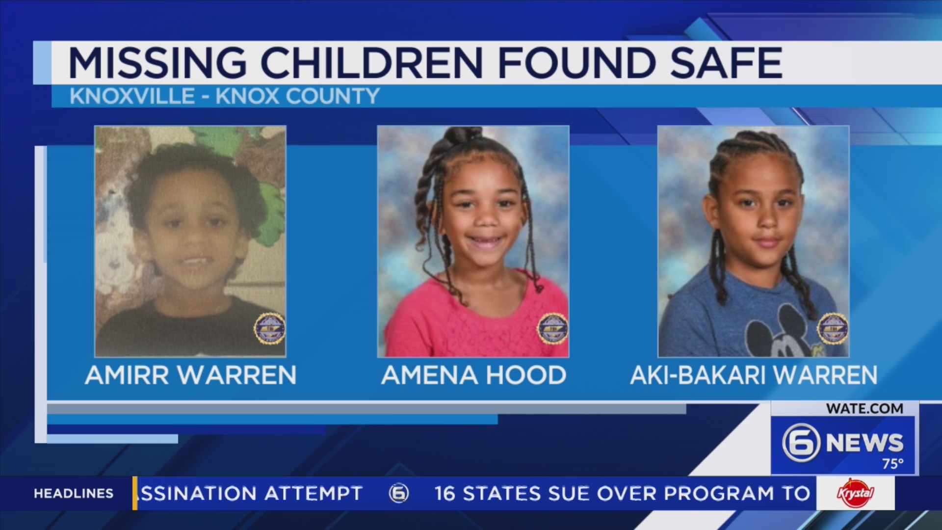 3 Missing Children Found Safe – WATE 6 On Your Side