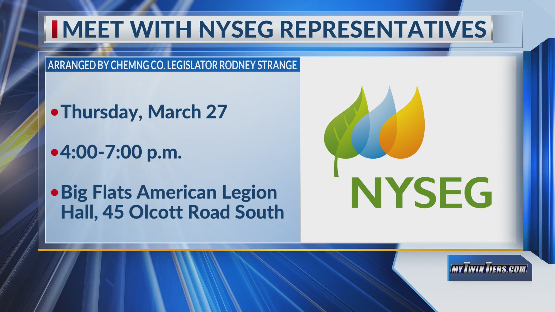 NYSEG to hold community connection event in Big Flats – WETM – MyTwinTiers.com