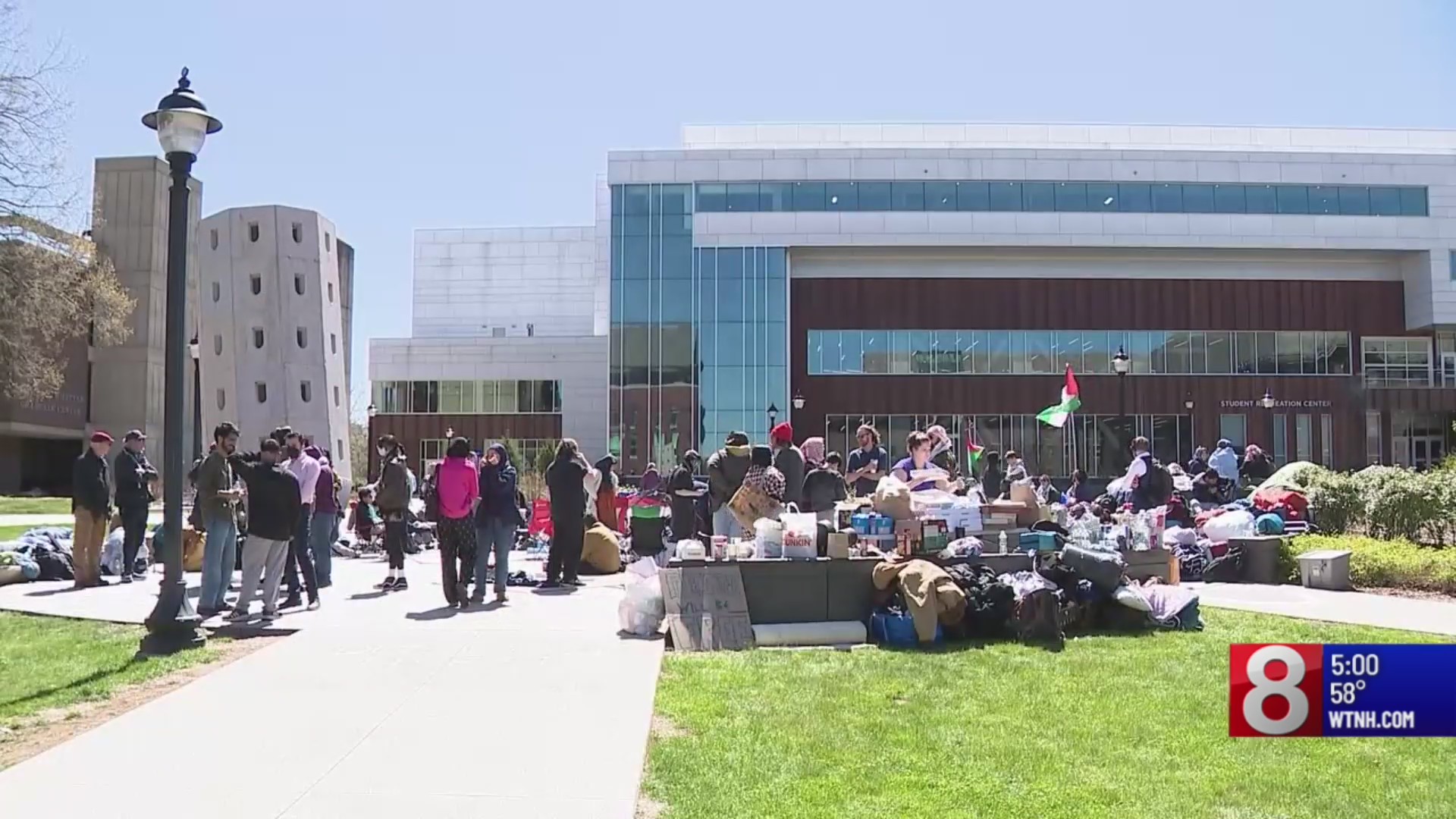 UConn pro-Palestinian protest remains peaceful amid campus tensions ...