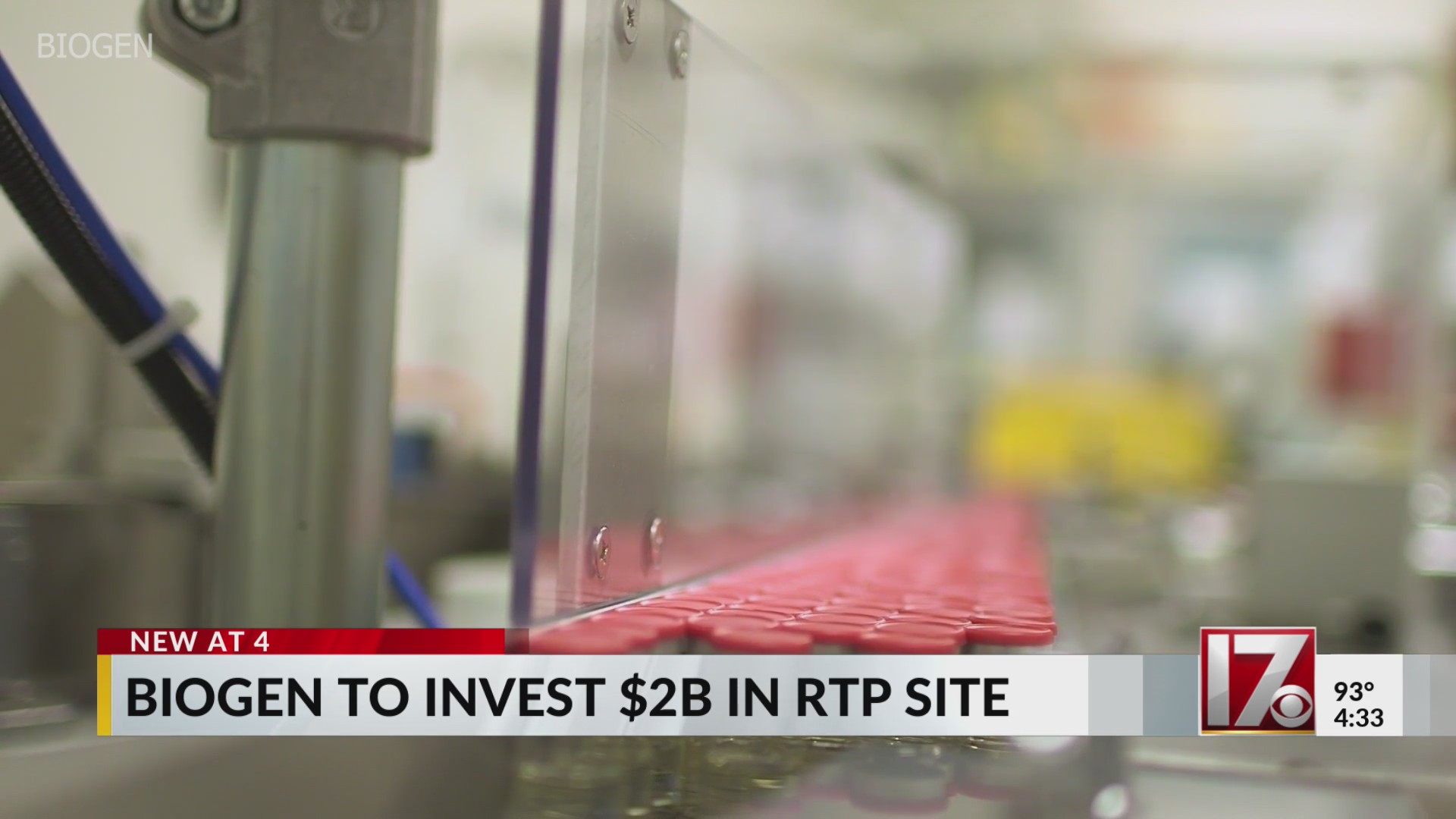 Biogen to invest $2 billion in RTP facility – CBS17.com
