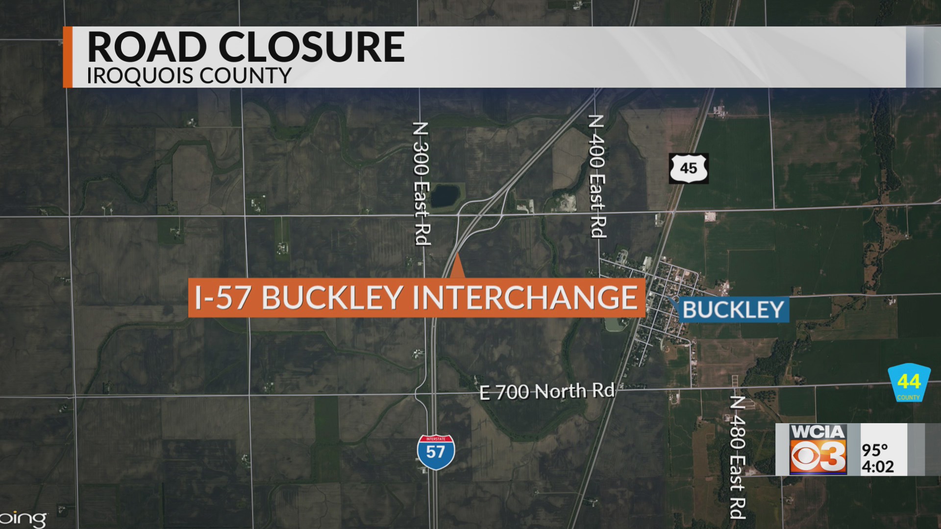 Buckley bridge project closing I-57 at night: IDOT – WCIA.com