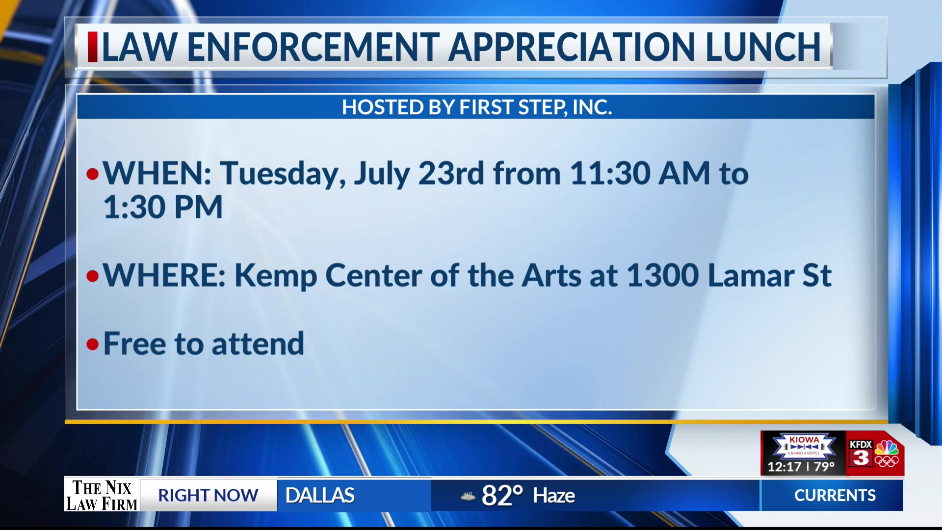 First Step to host Law Enforcement Appreciation Lunch – Texomashomepage.com