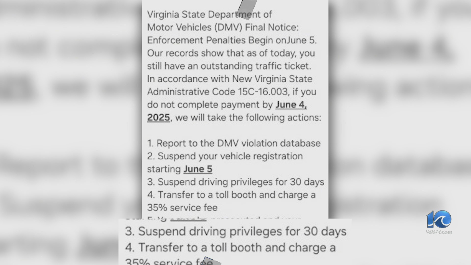 Virginia DMV warns customers of text scam after recent messages – WAVY.com