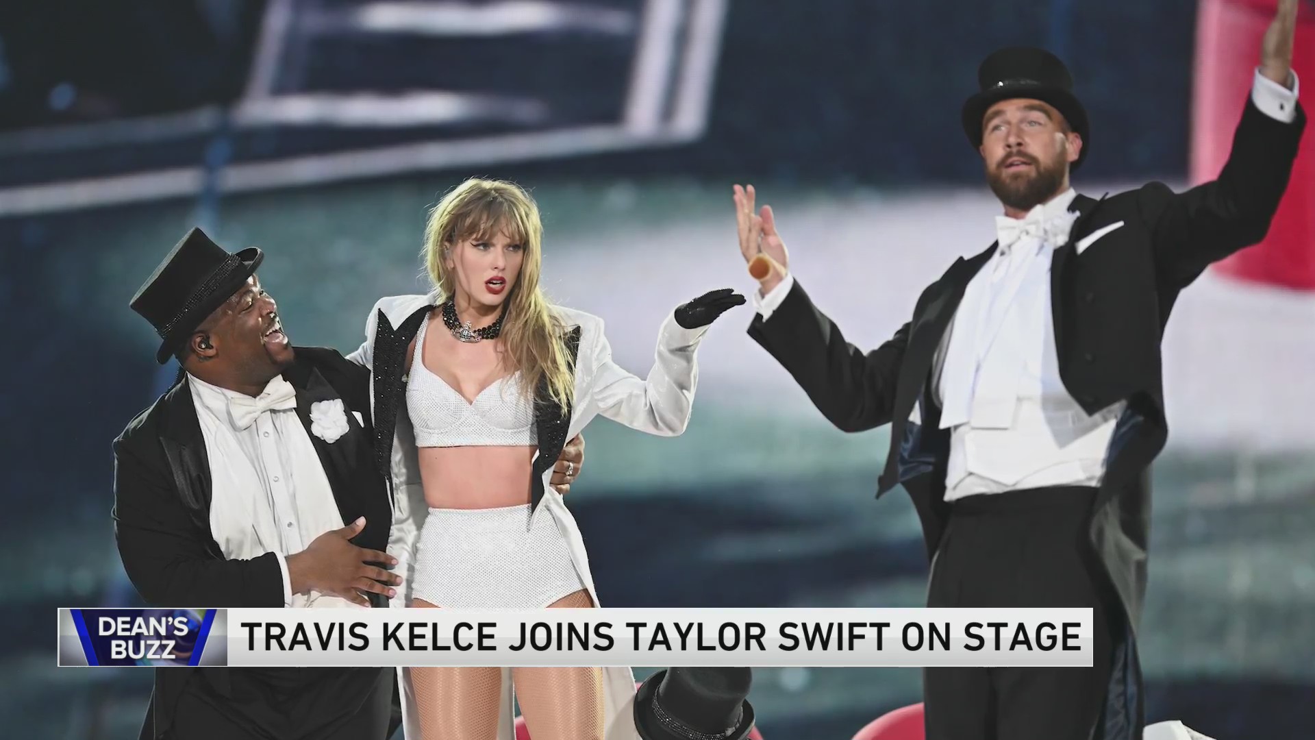 Travis Kelce joins Taylor Swift on stage as backup dancer at London ...