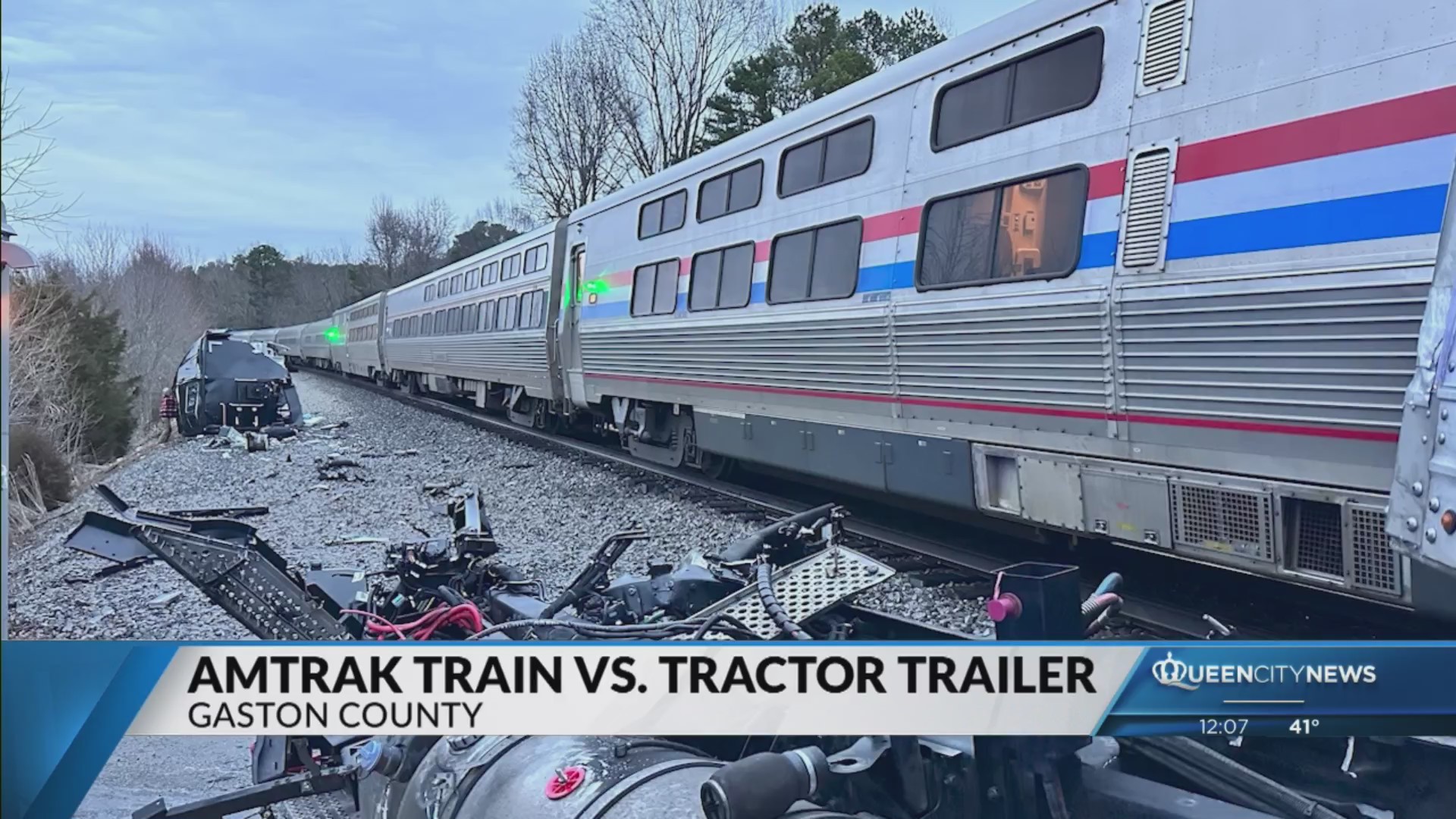 Amtrak passenger train strikes tractor-trailer near Gaston County line ...