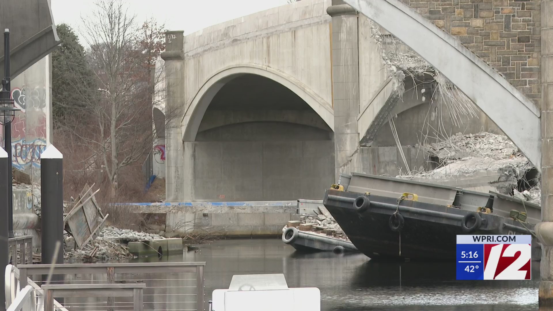 RIDOT says video of bridge crumbling shows “planned, controlled ...