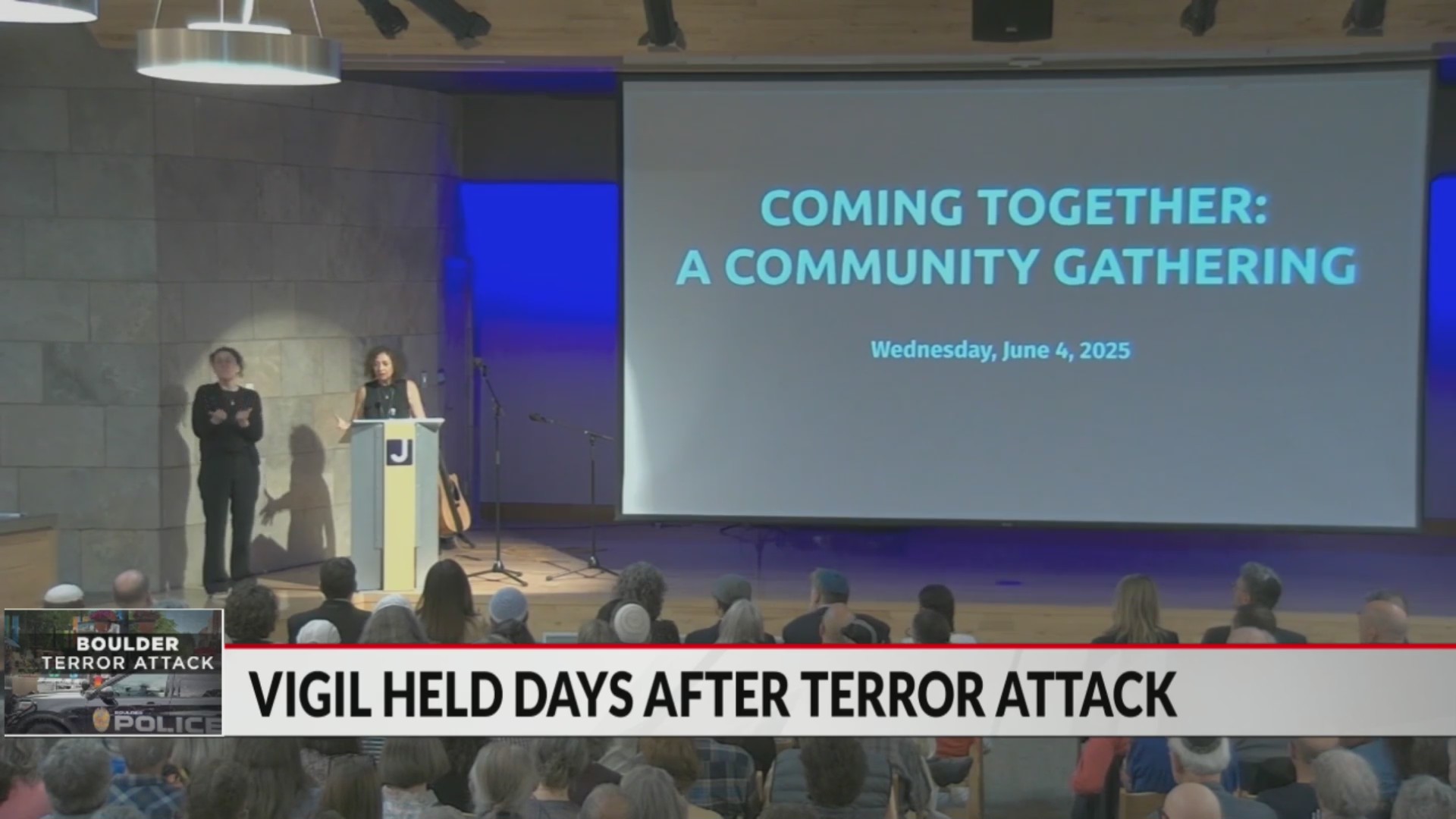 Boulder Jewish Community Center holds vigil for attack victims, against ...