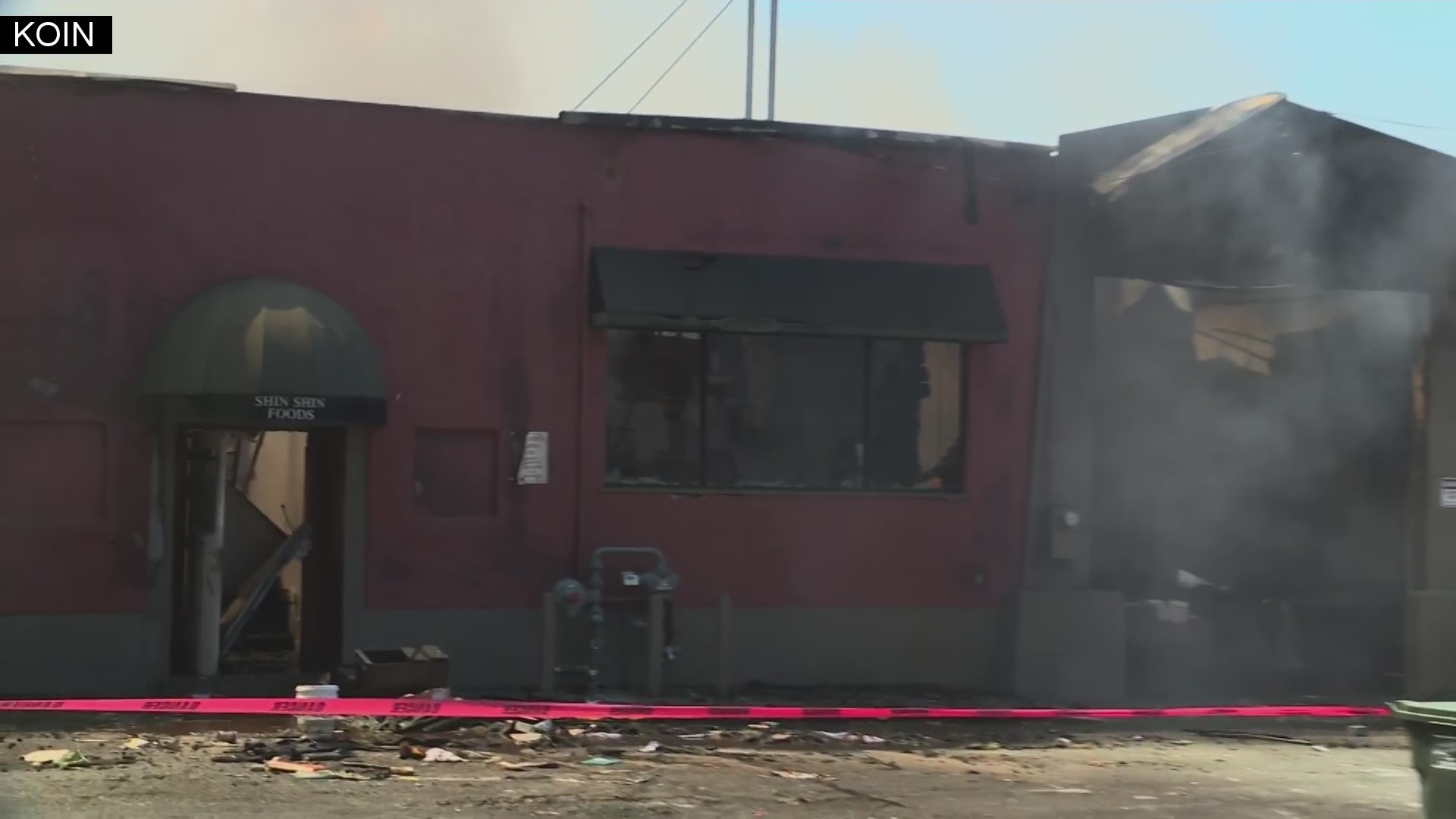 Shin Shin food factory a total loss after grease fire, still smoking ...