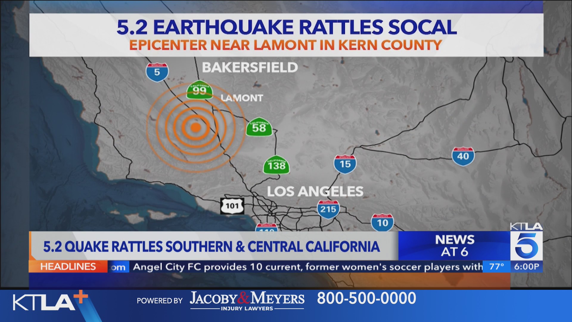 Magnitude 5.2 earthquake strikes Southern California – KTLA